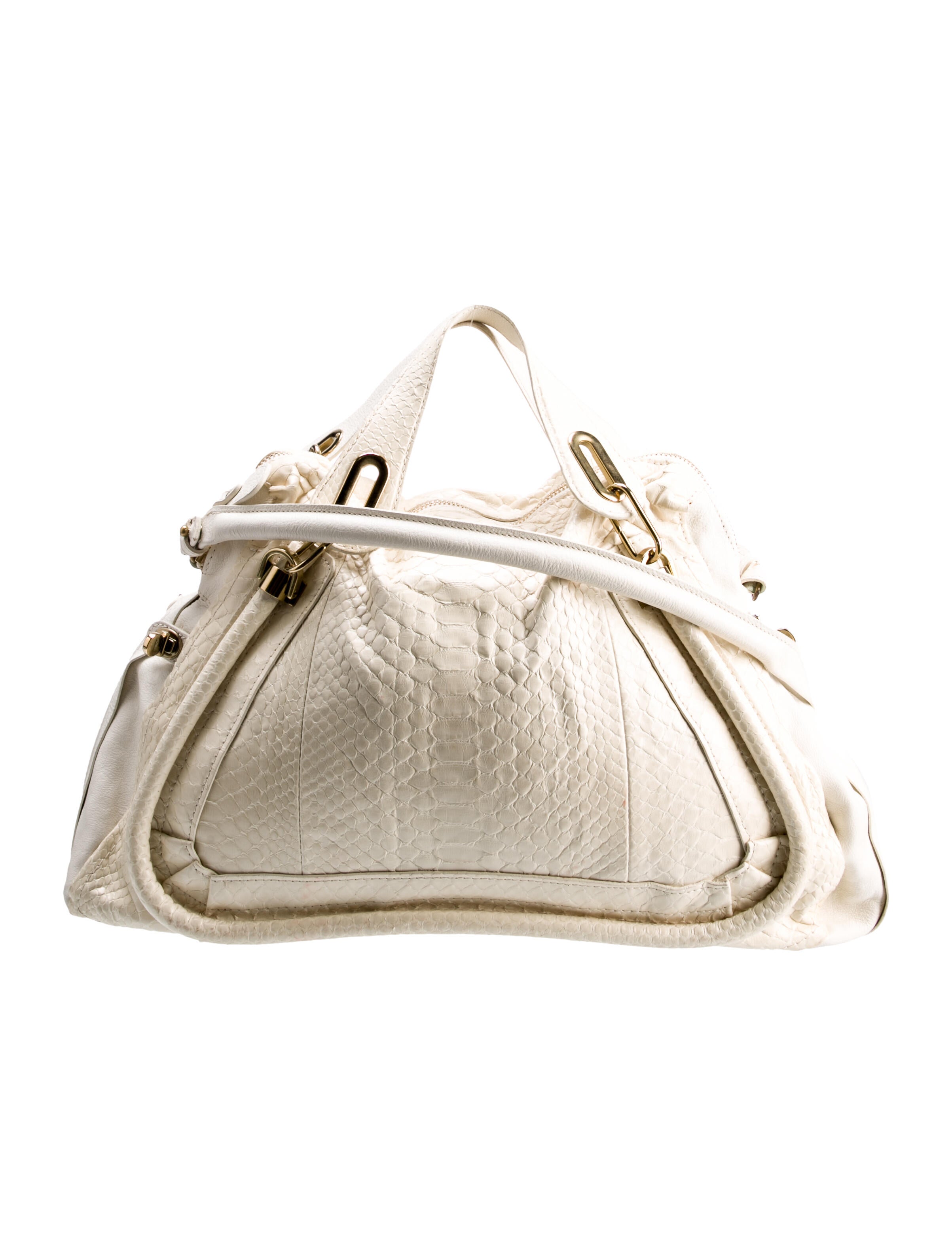 Chloé Paraty Python Handle Bag - Neutrals Handle Bags, Handbags ...