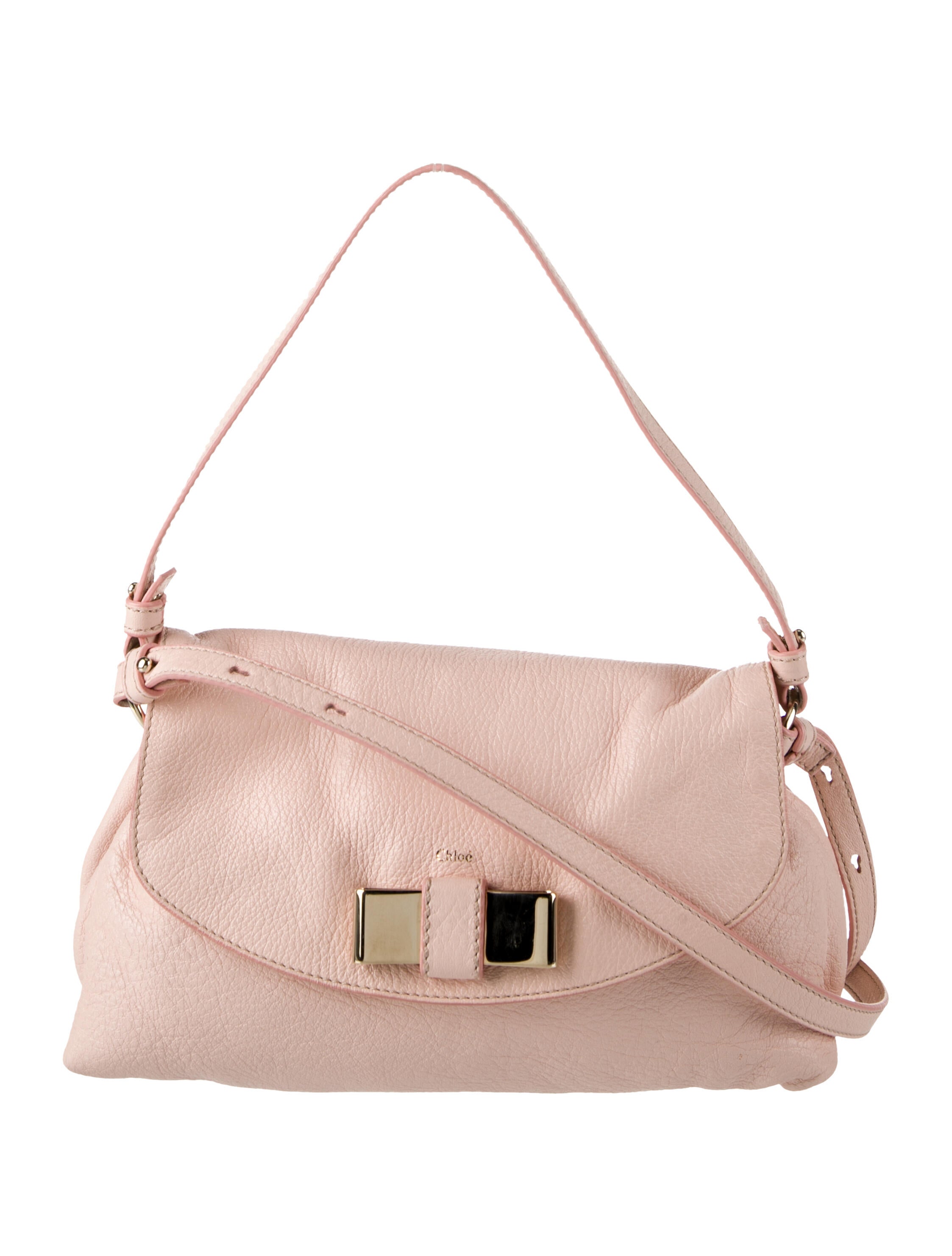 Chloé Solid Leather Crossbody Bag - Pink Crossbody Bags, Handbags ...