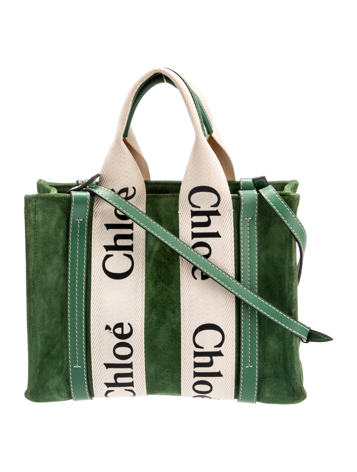 Chloé Suede Medium Woody Tote w/ Strap - Neutrals Totes, Handbags ...