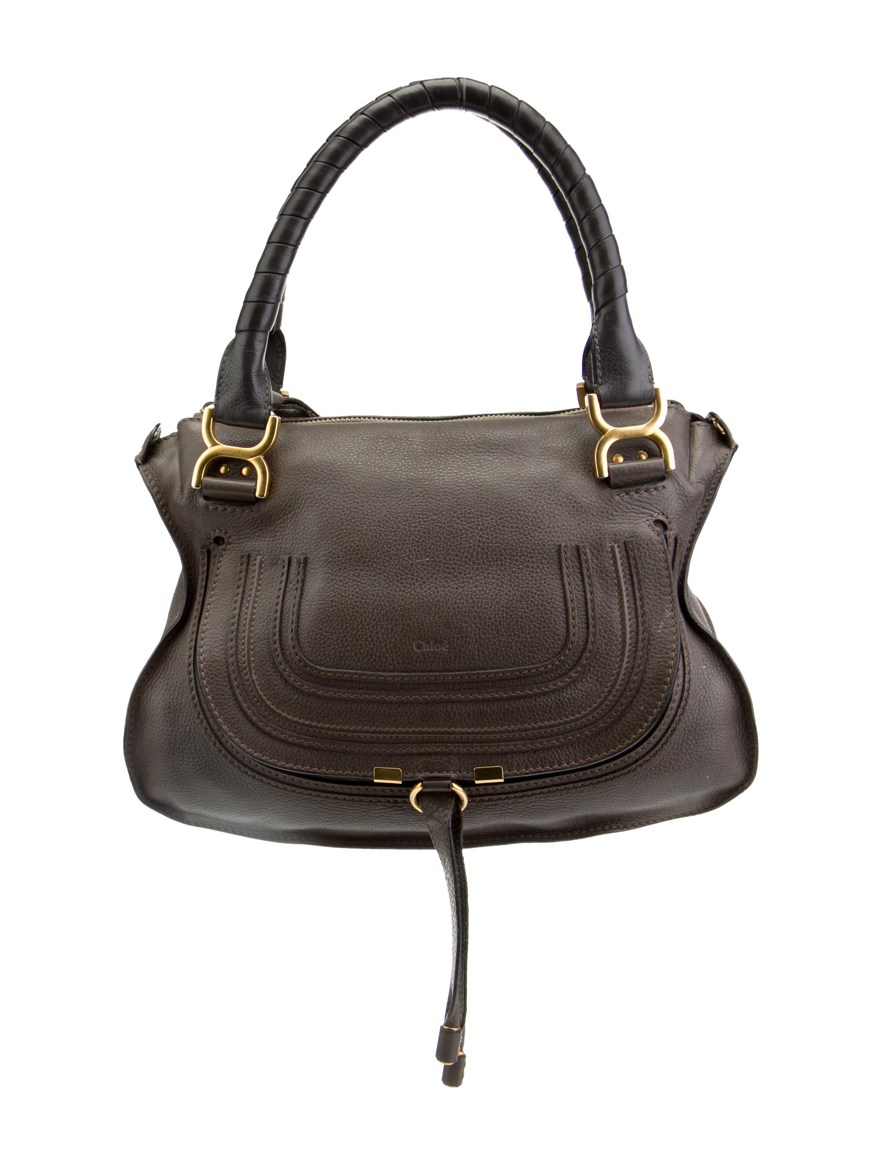 Chloé Leather Marcie Shoulder BAg - Brown Shoulder Bags, Handbags ...