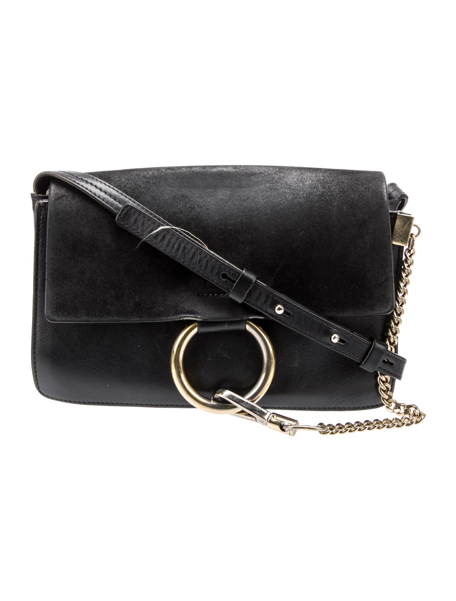 Chloé Chain Linked Leather Crossbody Bag - Black Crossbody Bags ...