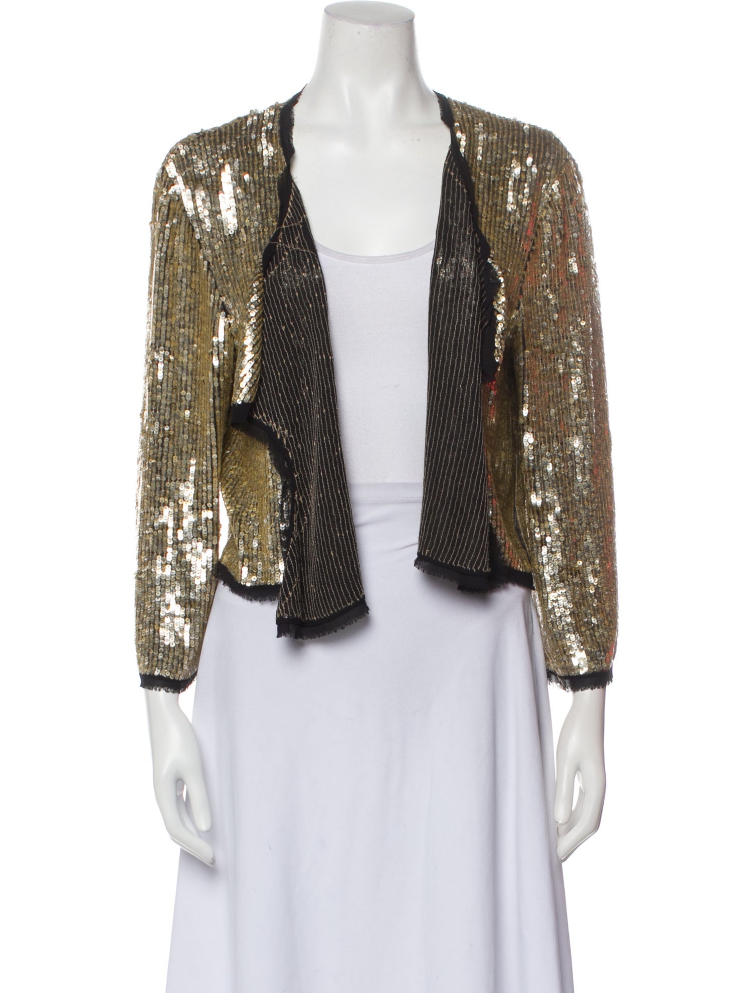 Chloé Tweed Pattern Evening Jacket - Gold Jackets, Clothing - CHL287818 ...