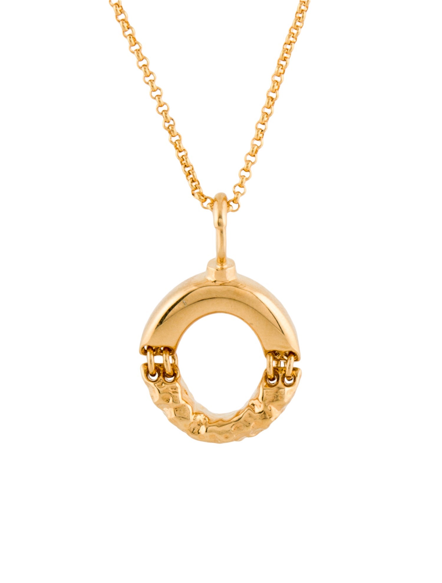 Chloé Letter O Pendant Necklace - Gold-Tone Metal Pendant Necklace ...