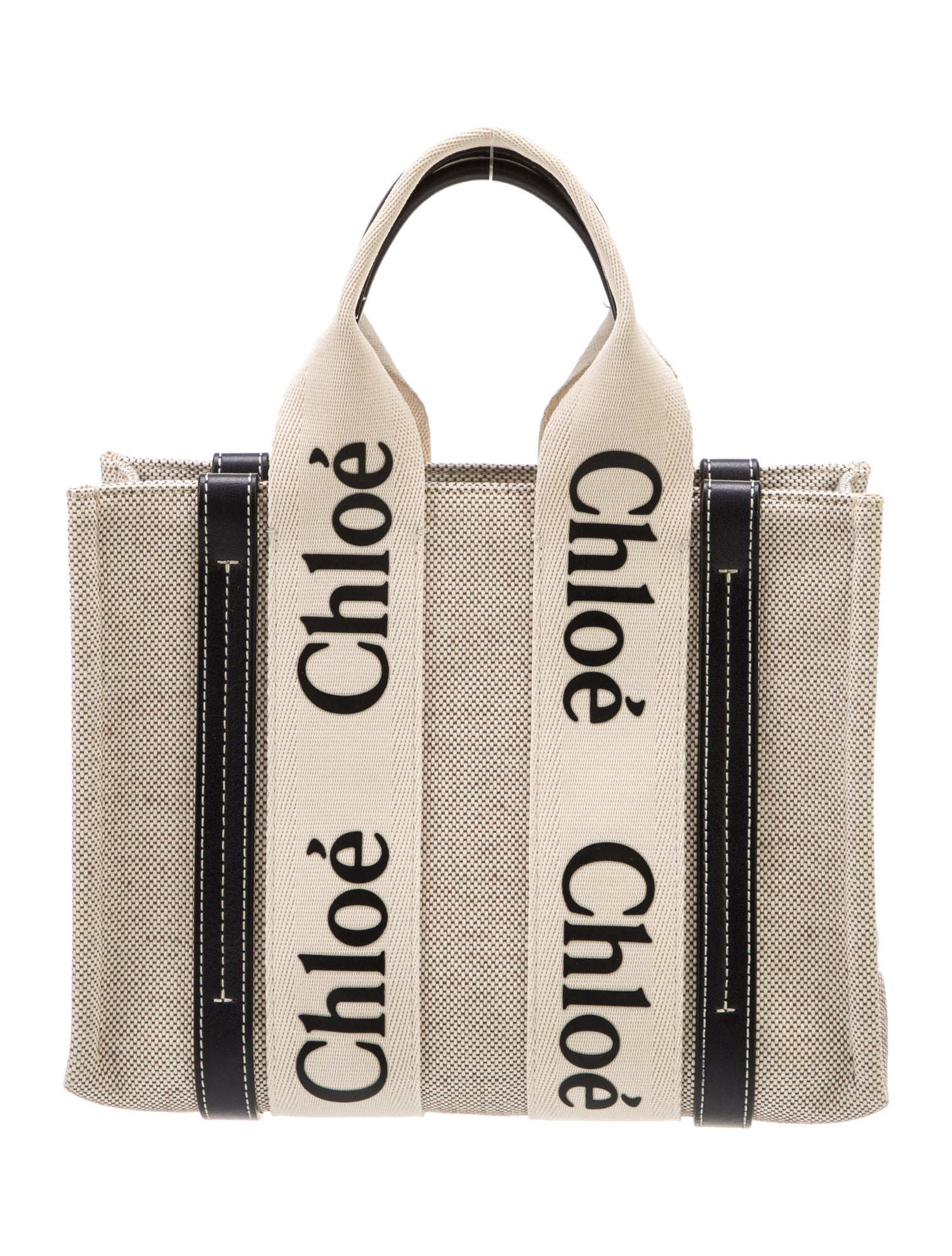 Chloé Canvas Woody Tote Bag - Neutrals Totes, Handbags - CHL289443 ...