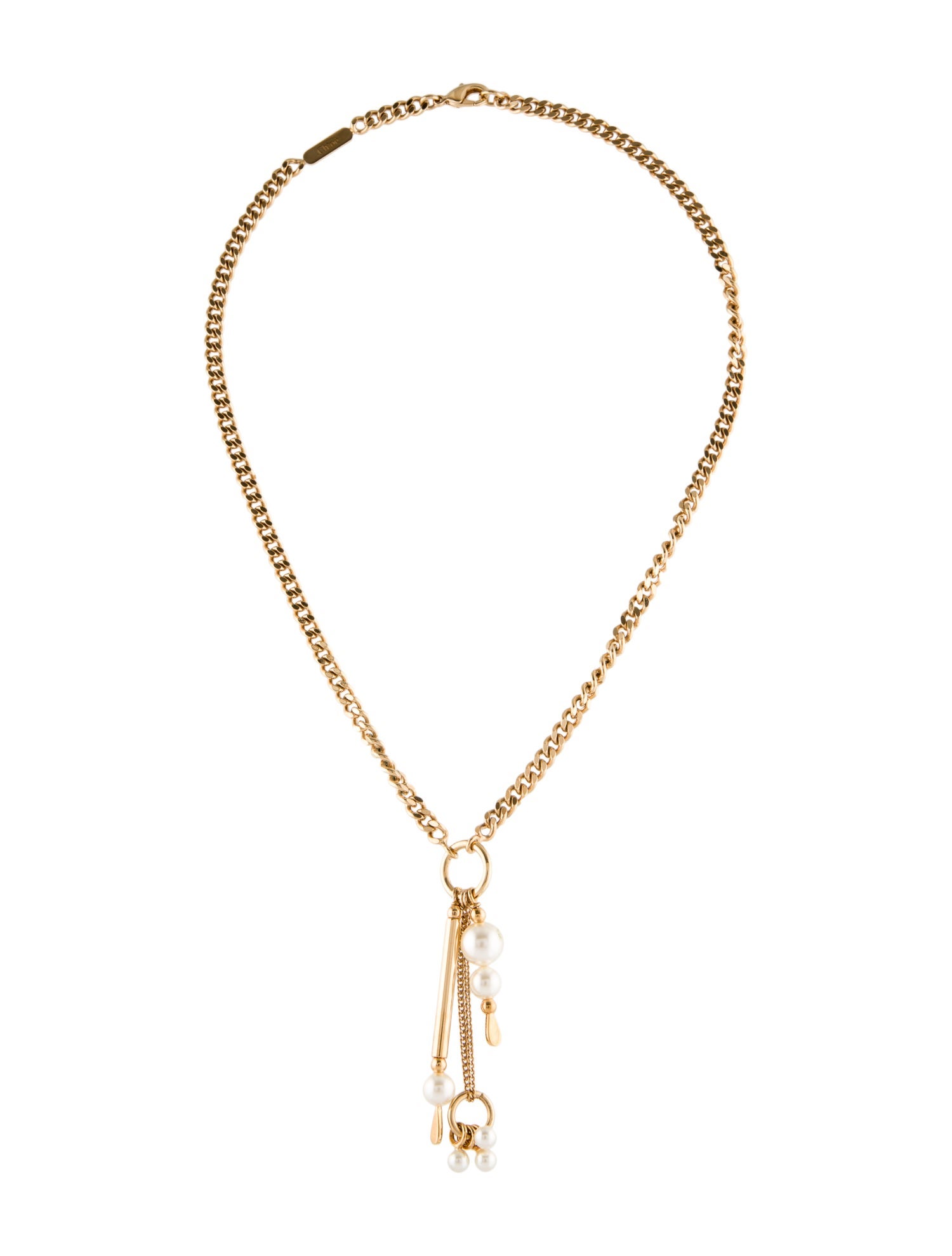 Chloé Double Strand Femininities Pendant Necklace - Gold-Tone Metal ...
