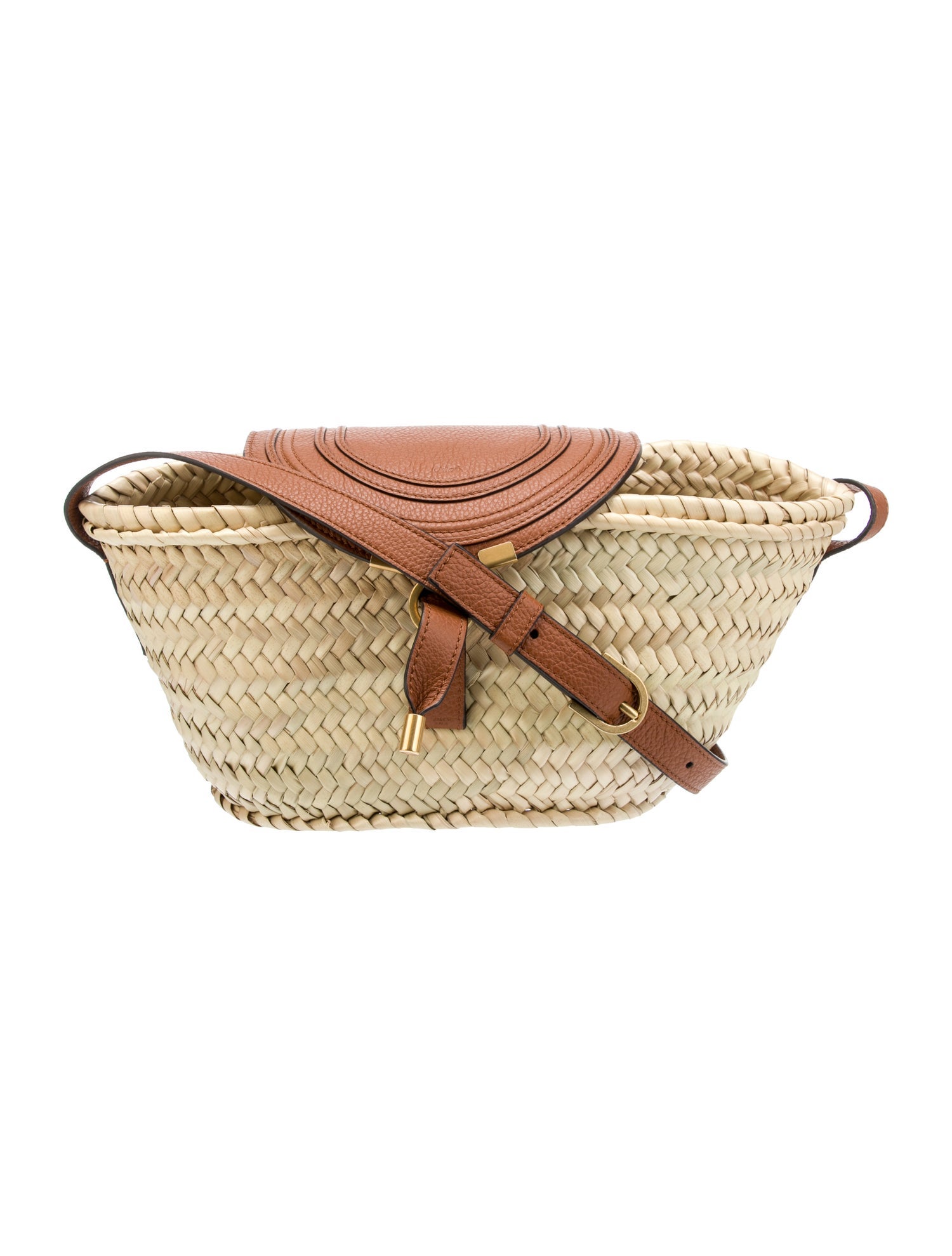 Chloé Raffia Marcie Basket Bag - Neutrals Crossbody Bags, Handbags ...