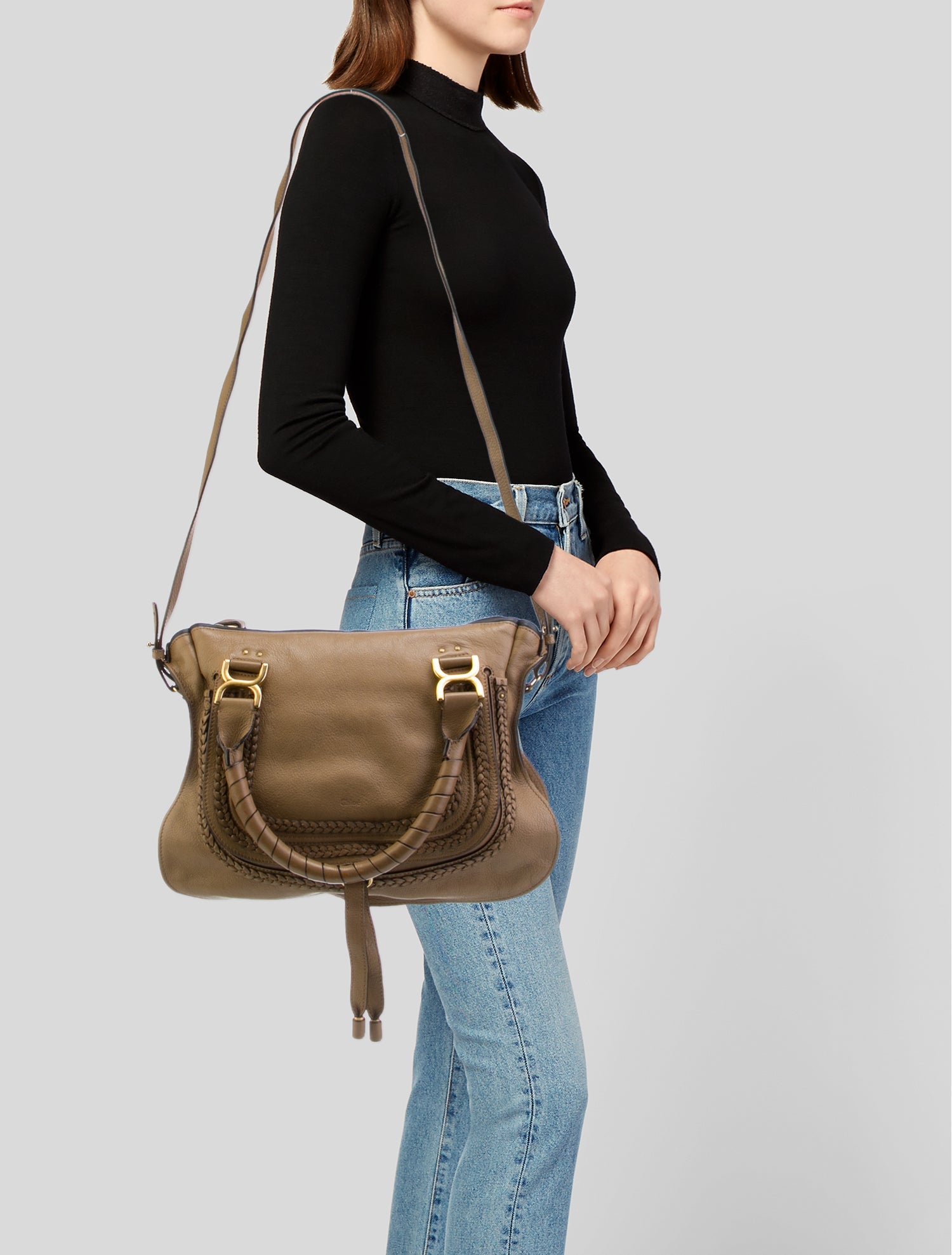 Chloé Leather Marcie Shoulder Bag - Brown Shoulder Bags, Handbags - CHL292966 | The RealReal
