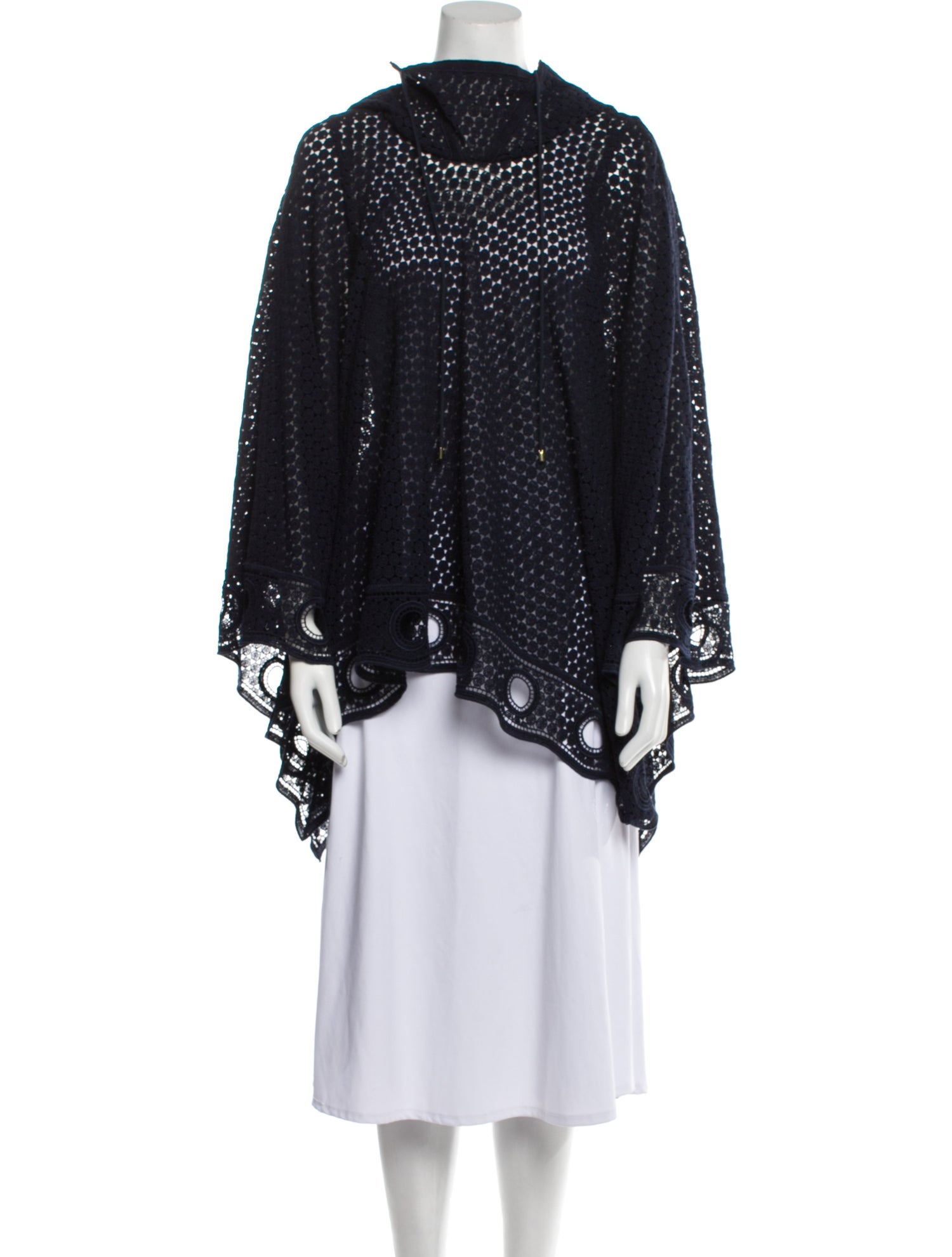 Chloé 2015 Patterned Cape - Blue Coats, Clothing - CHL296512 | The RealReal