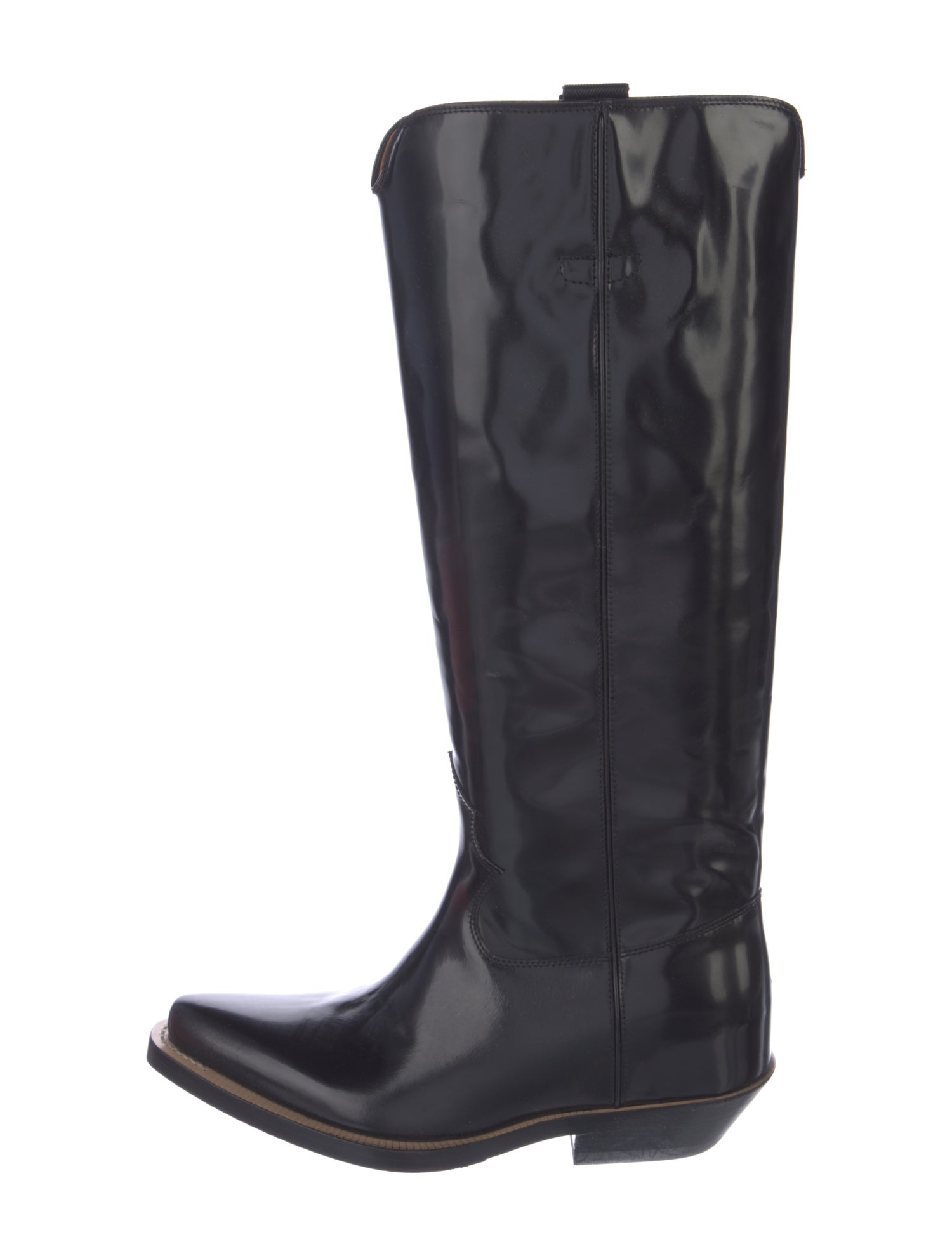 Chloé Patent Leather Riding Boots - Black Boots, Shoes - CHL297933 ...
