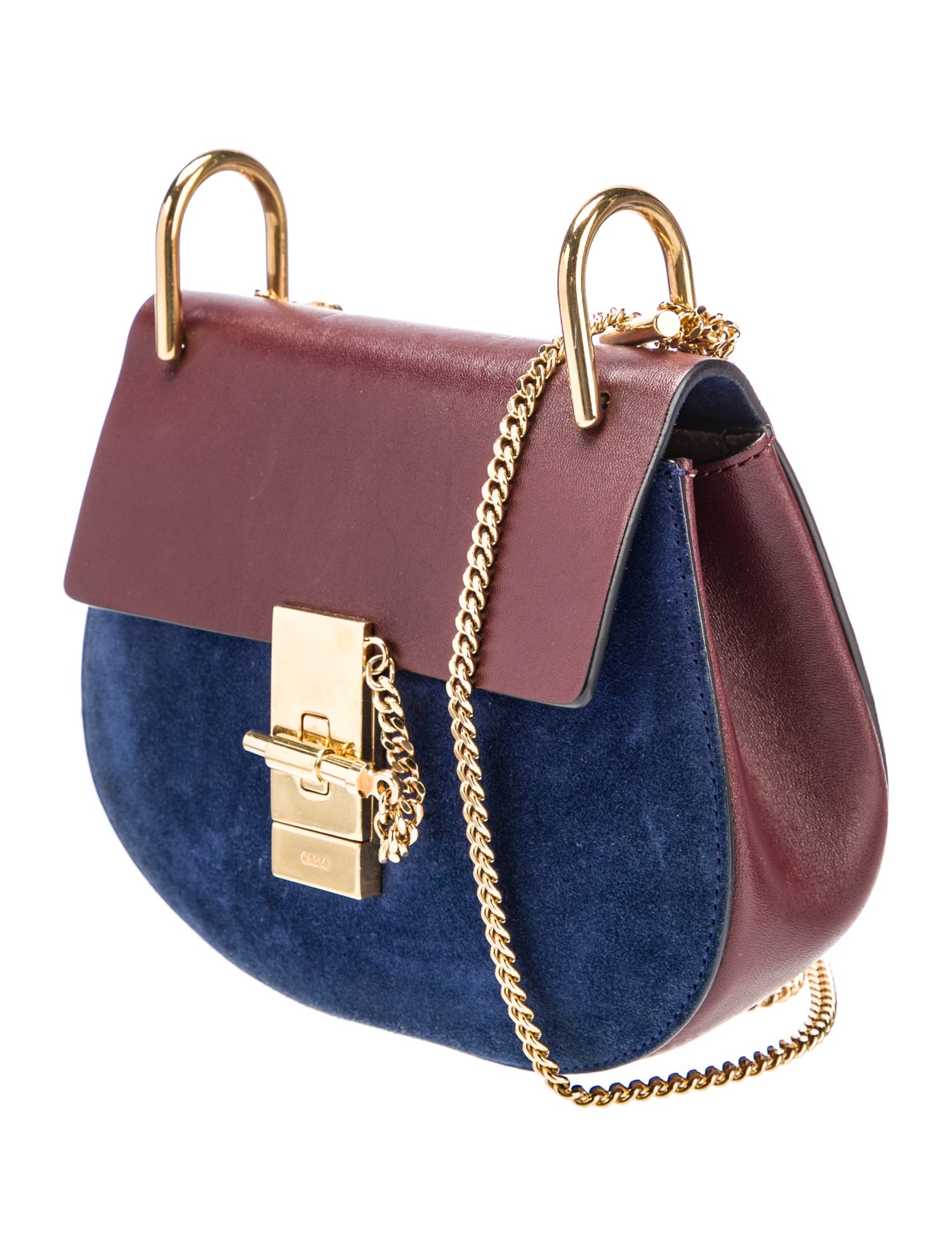 Chloé Drew Leather Crossbody Bag - Blue Crossbody Bags, Handbags ...