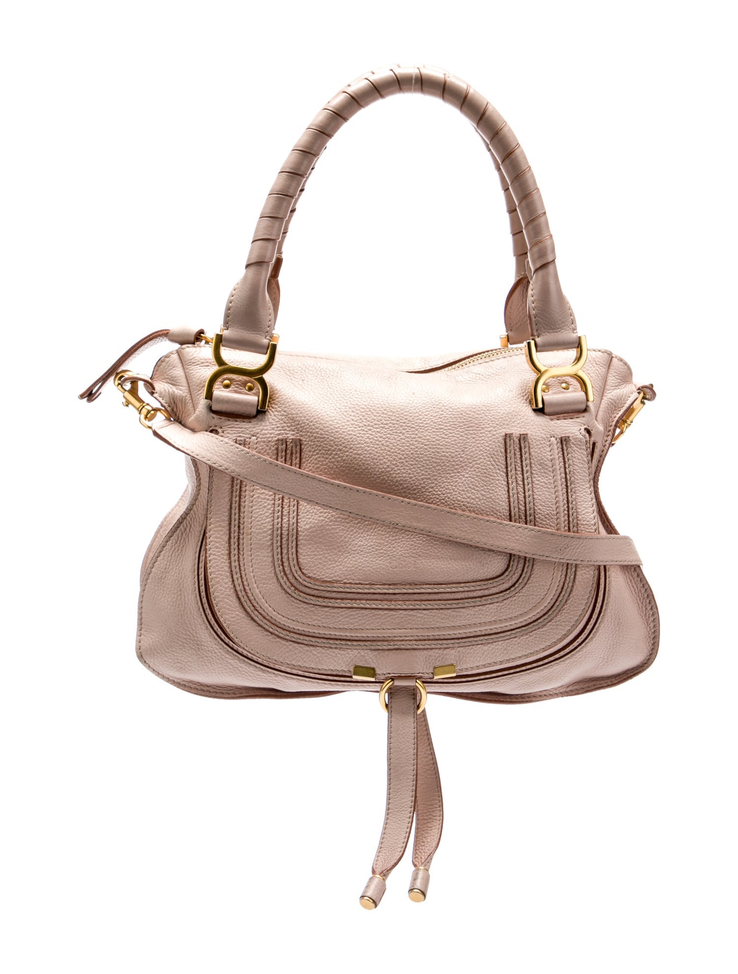 Chloé Leather Marcie Shoulder Bag - Brown Shoulder Bags, Handbags ...