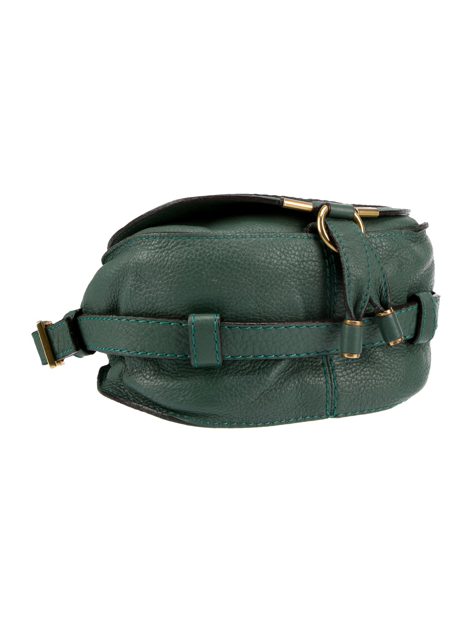Chloé Small Marcie Saddle Bag Green Crossbody Bags Handbags