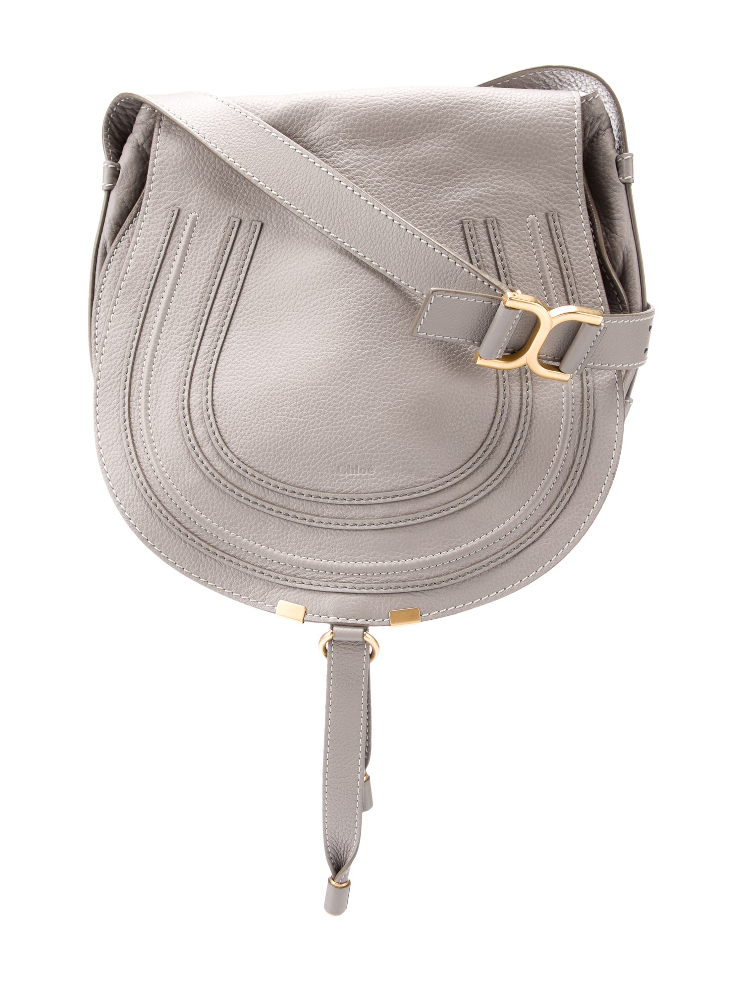 Chloé Solid Leather Crossbody Bag - Grey Crossbody Bags, Handbags ...