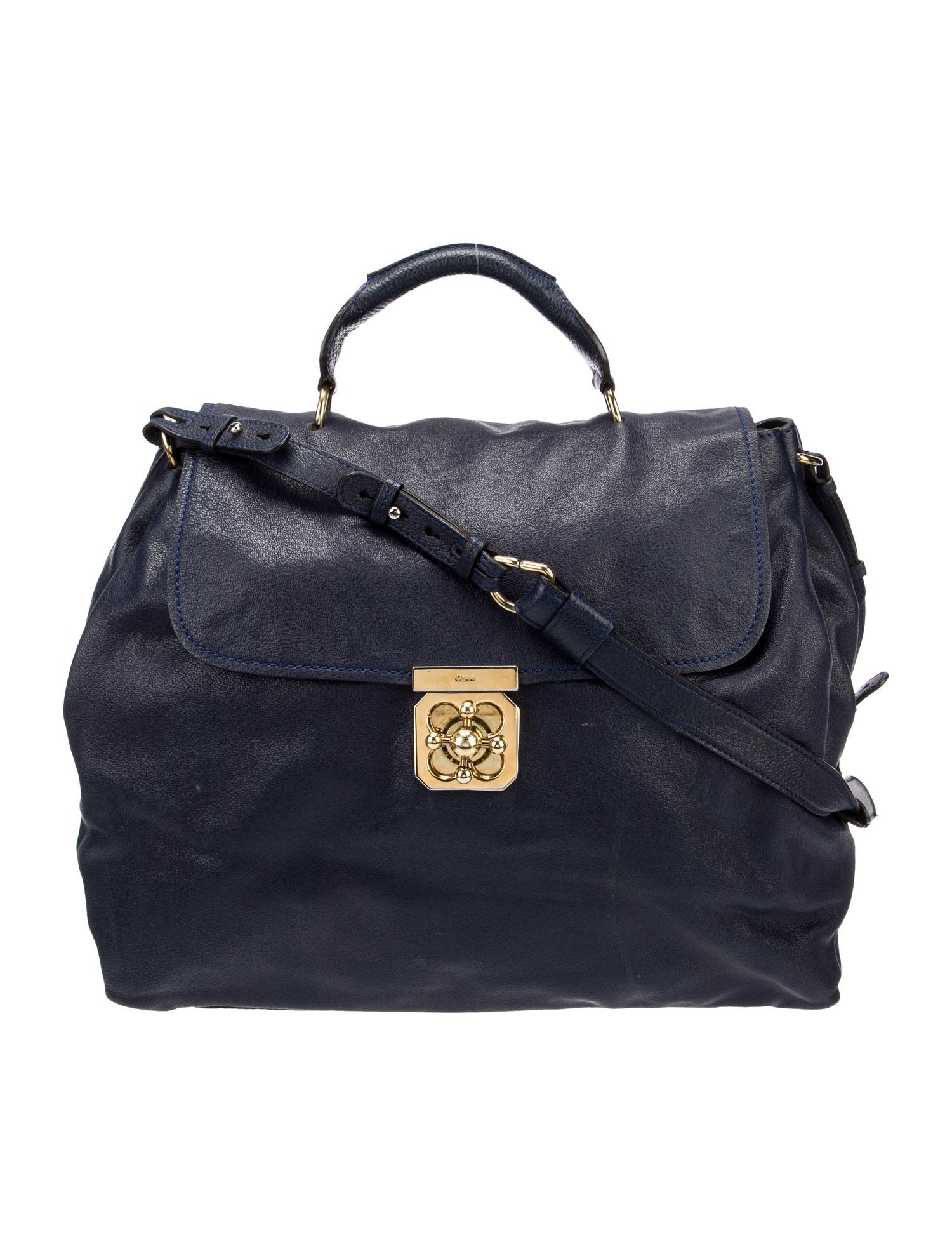 Chloé Leather Elsie Tote - Blue Totes, Handbags - CHL302916 | The RealReal