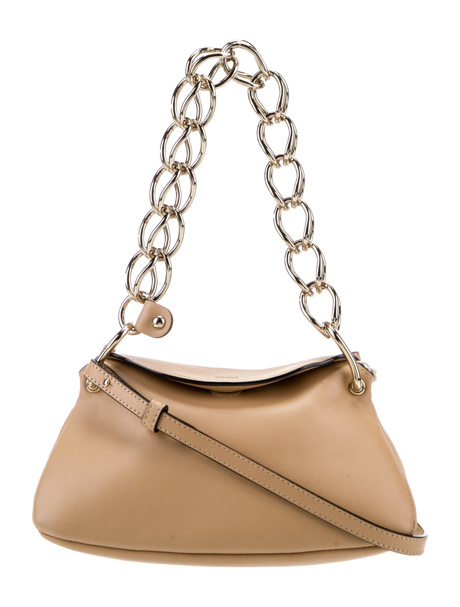 Chloé Chain Linked Leather Crossbody Bag - Neutrals Crossbody Bags ...
