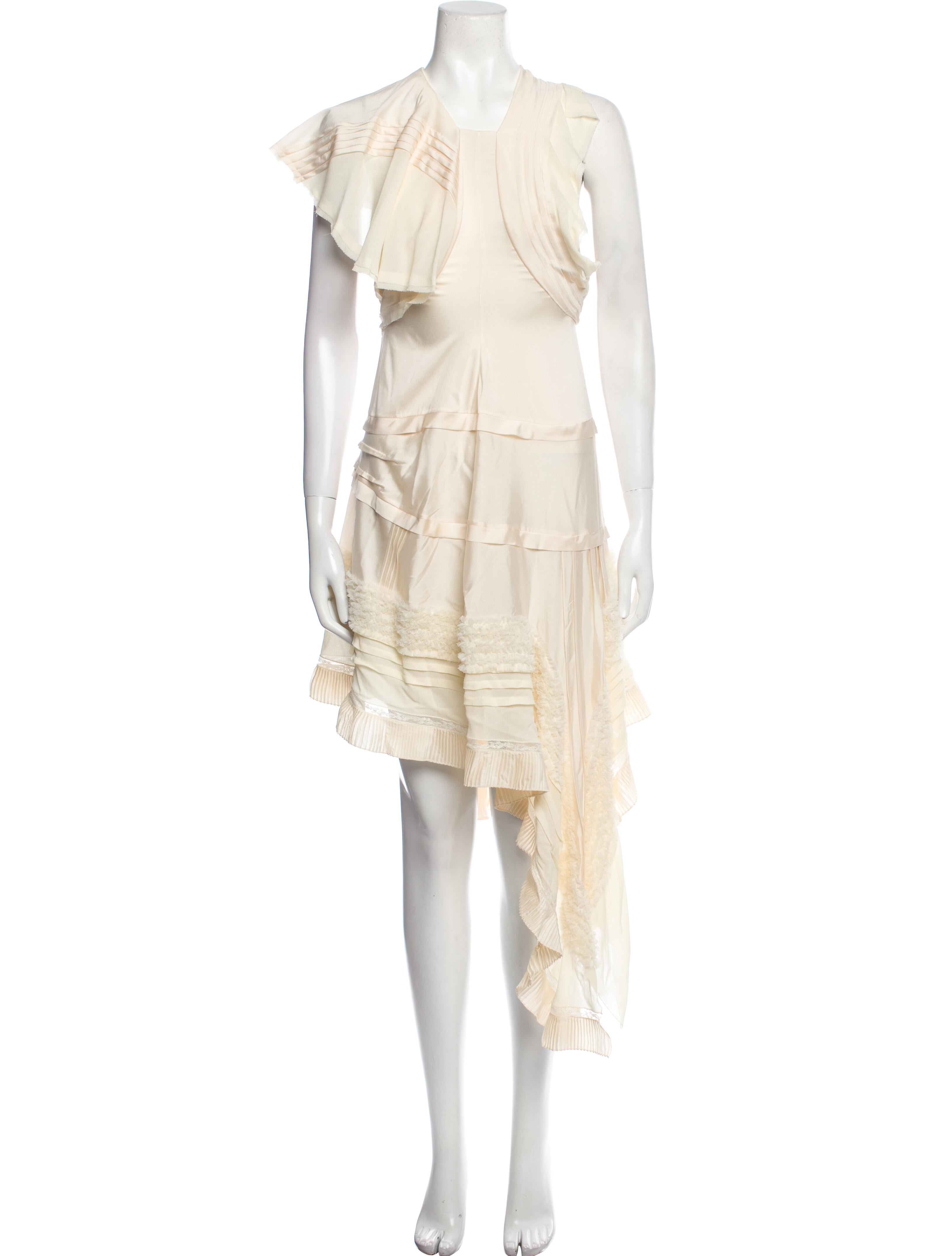 Chloé Silk Midi Length Dress w/ Tags - Neutrals Dresses, Clothing ...