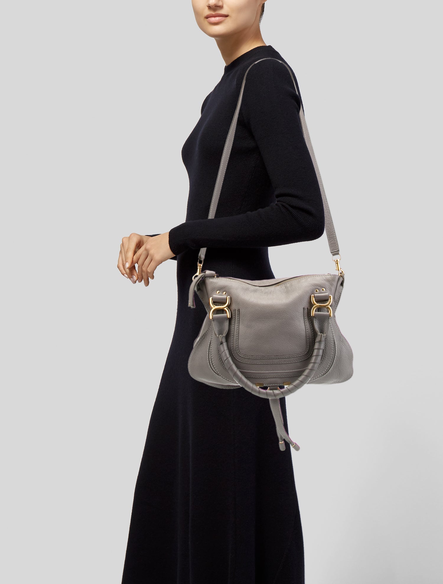 Chloé Medium Marcie Bag - Grey Handle Bags, Handbags - CHL306317 | The RealReal