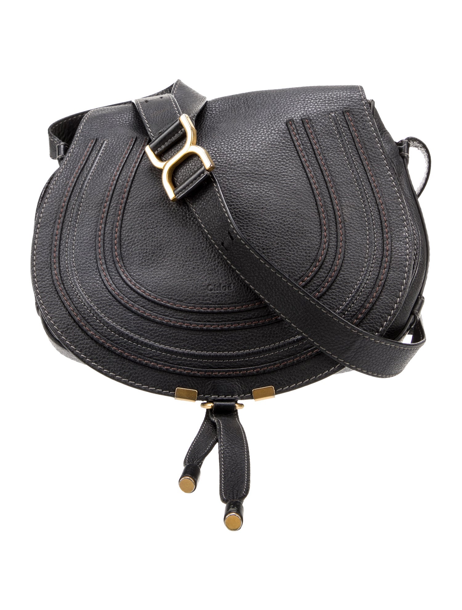 Chloé Leather Marcie Crossbody Bag - Black Crossbody Bags, Handbags ...