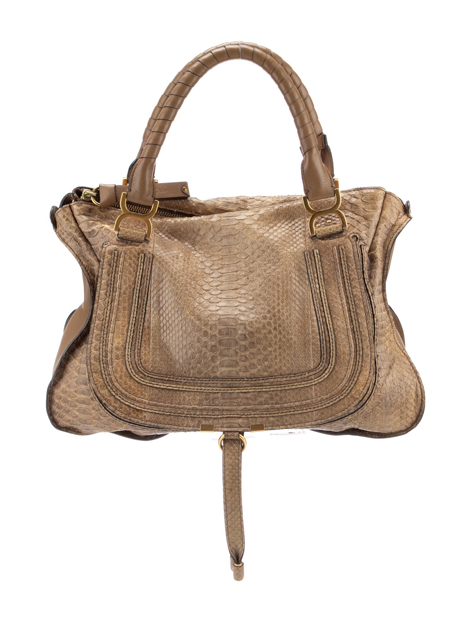 Chloé Python Top Handle Bag - Neutrals Handle Bags, Handbags ...
