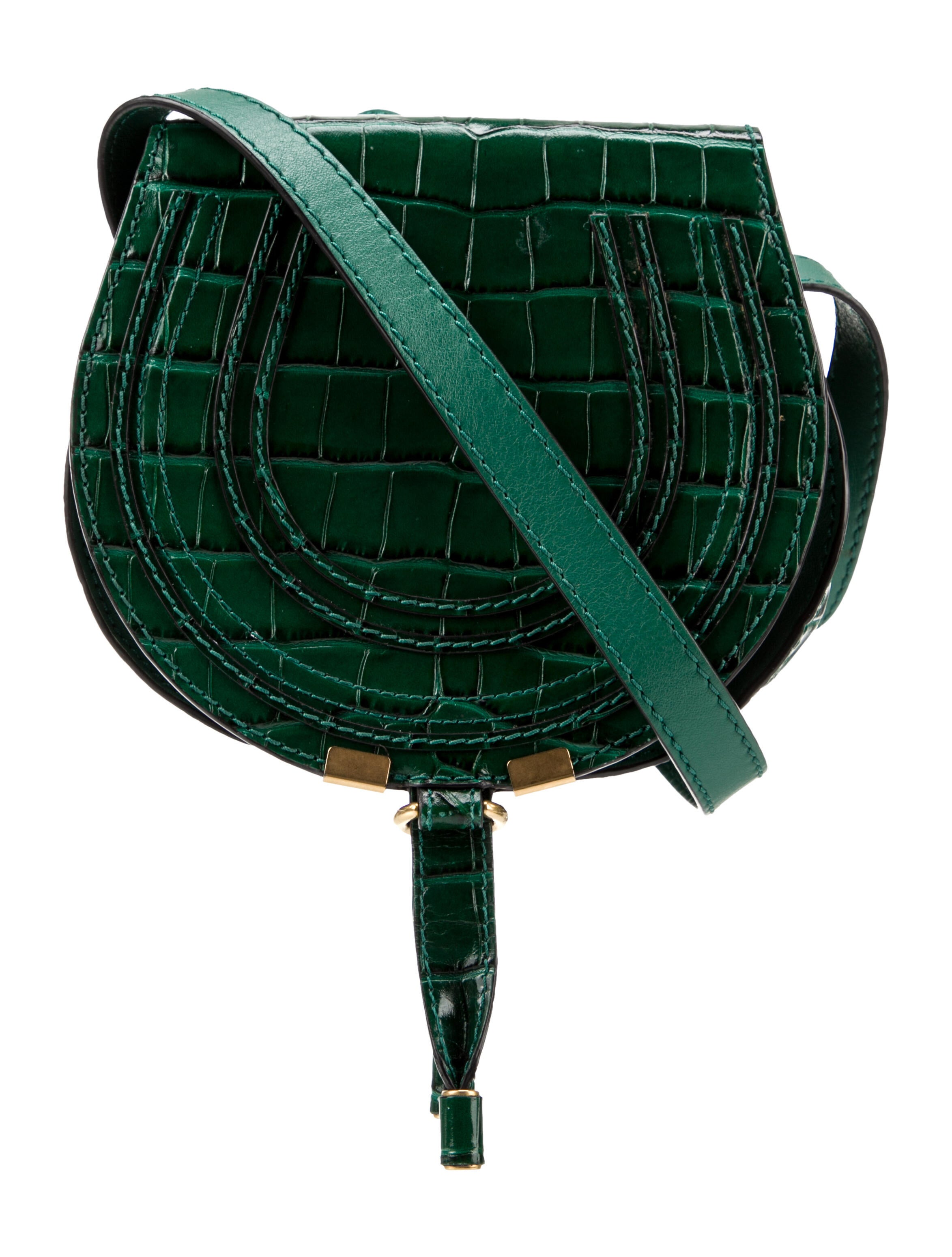 Chloé Embossed Leather Crossbody Bag - Green Crossbody Bags, Handbags ...