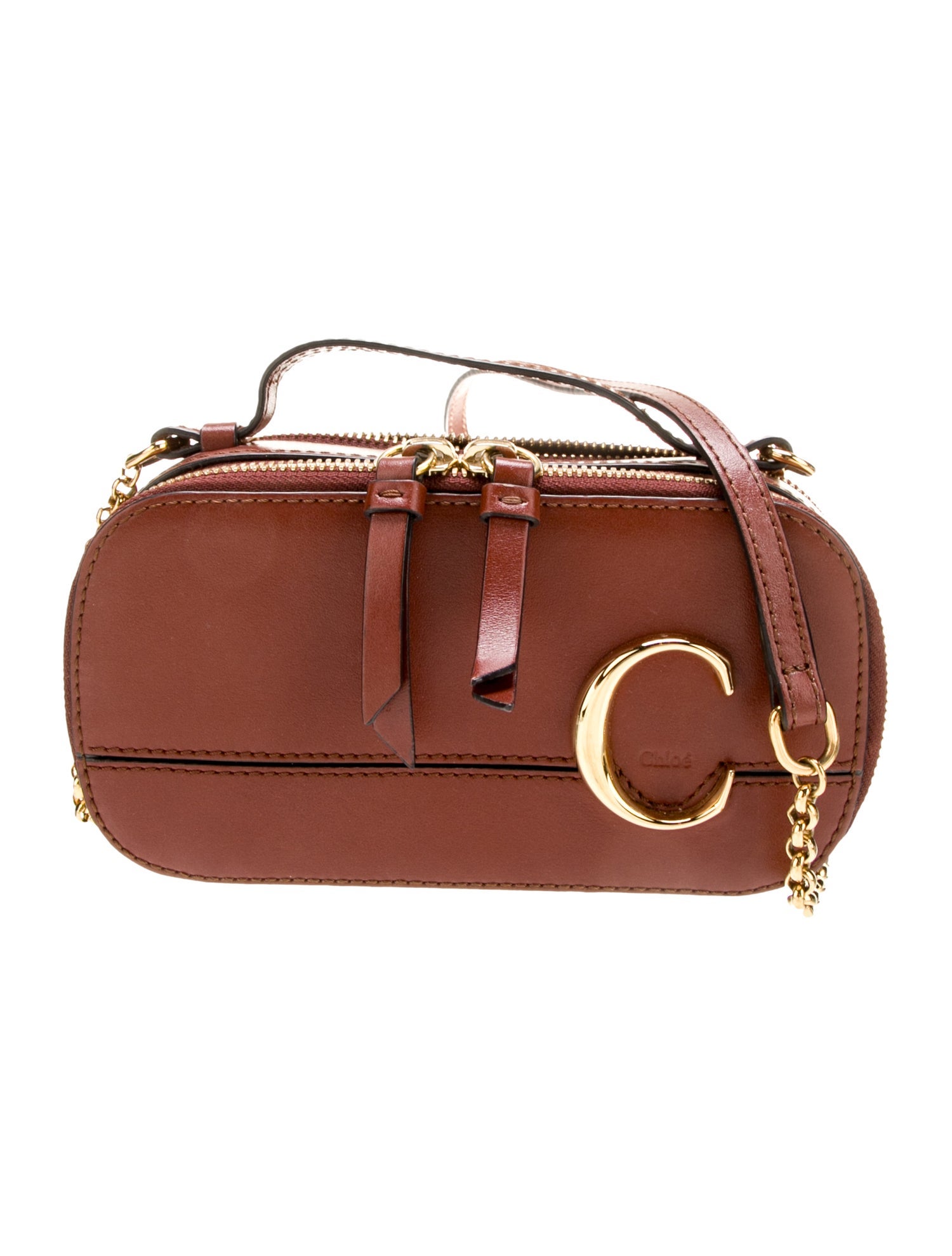 Chloé Leather Crossbody Bag - Brown Crossbody Bags, Handbags ...