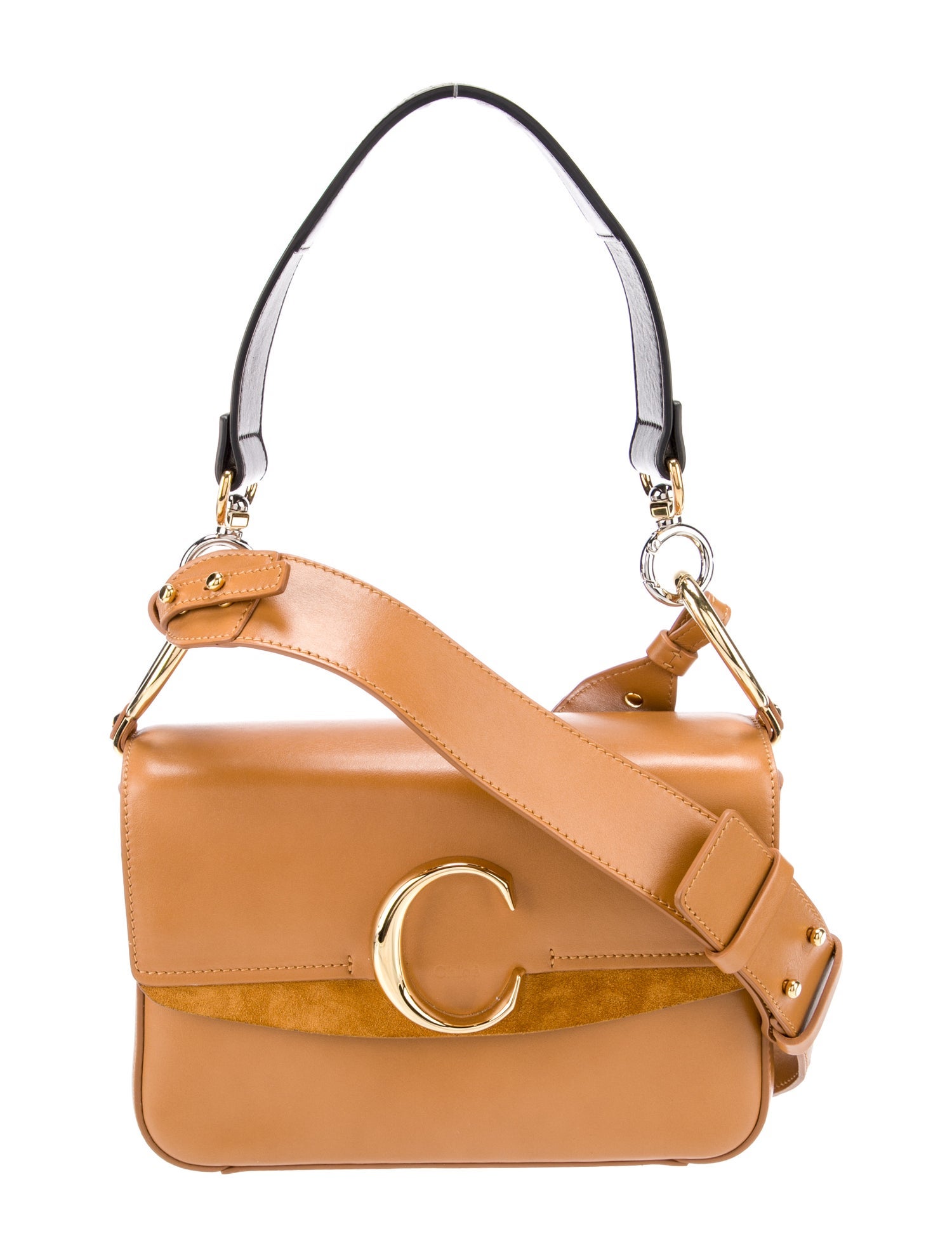 Chloé Embossed Mini C Crossbody Bag - Orange Crossbody Bags, Handbags ...