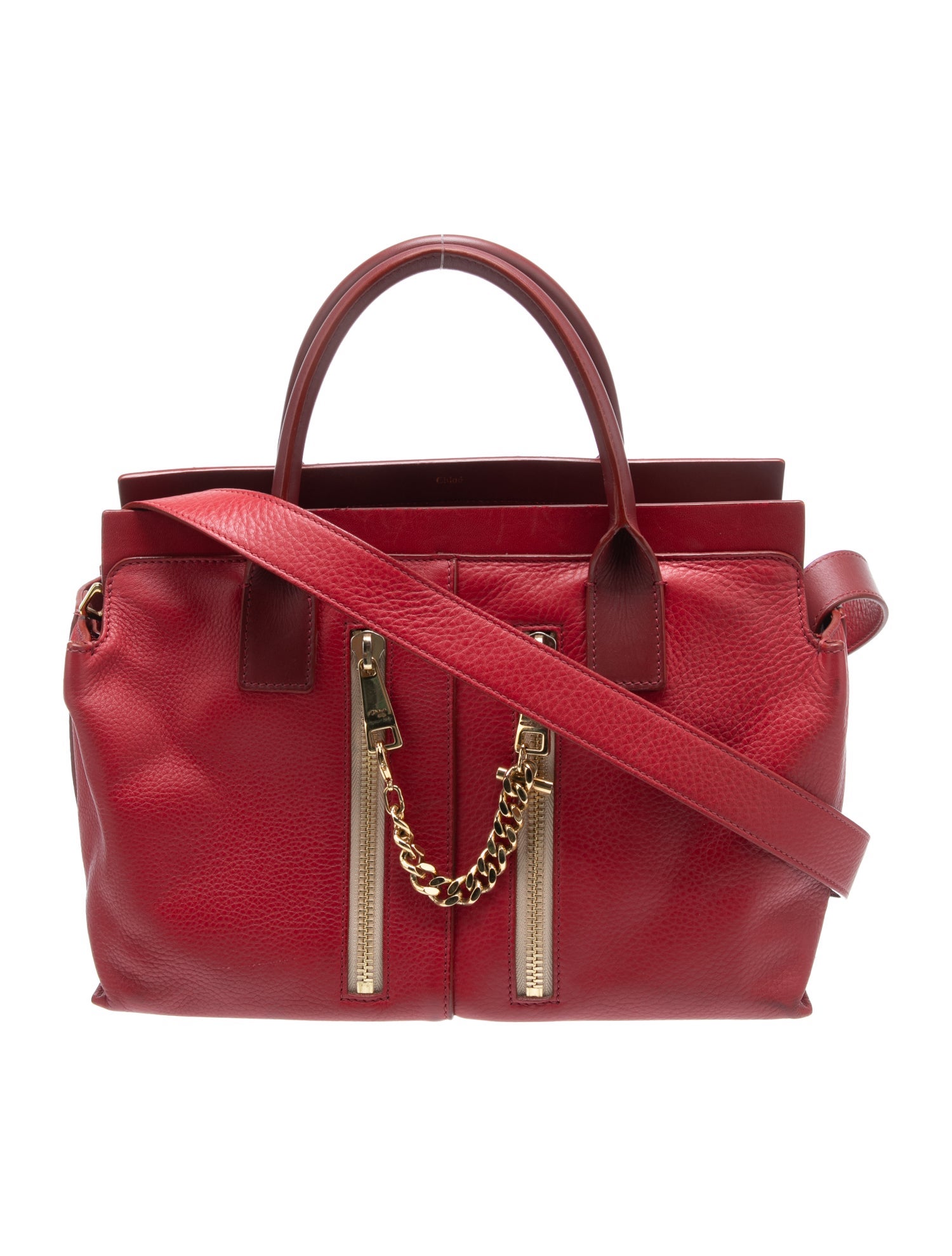 Chloé Leather Shoulder Bag - Red Totes, Handbags - CHL321757 | The RealReal
