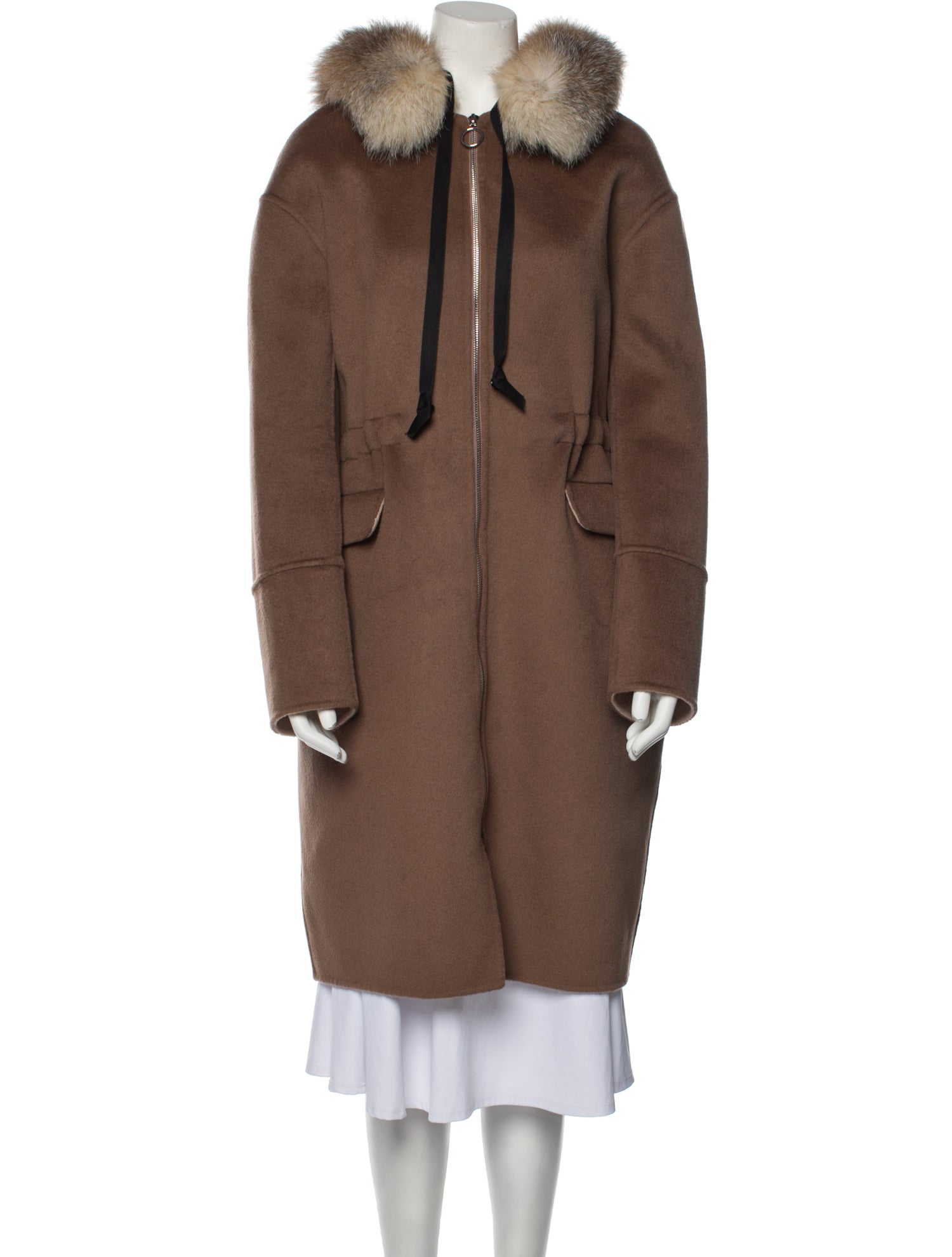 Chloé Wool Fur Coat - Brown Coats, Clothing - CHL322921 | The RealReal