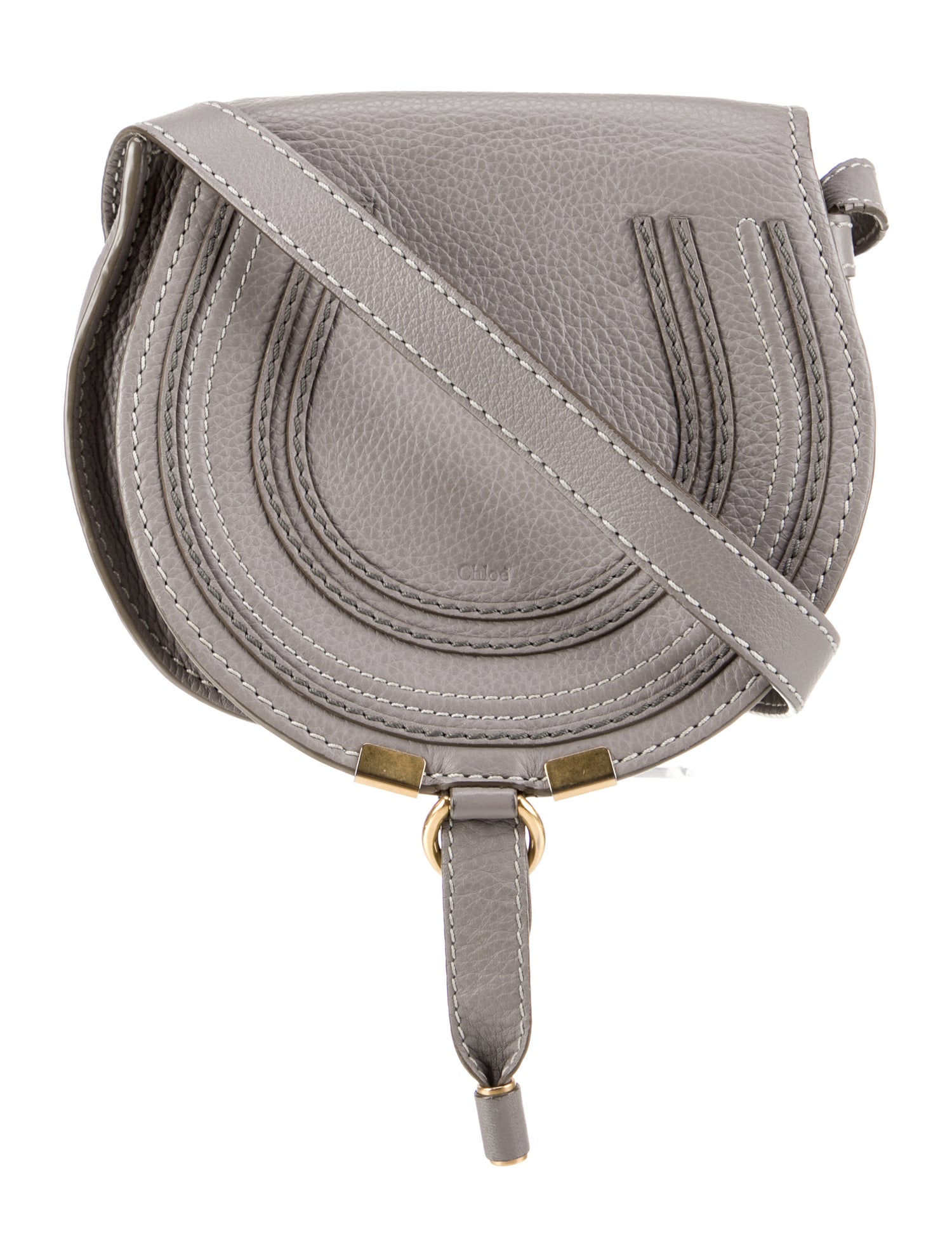 Chloé Leather Crossbody Bag - Grey Crossbody Bags, Handbags - CHL323276 ...