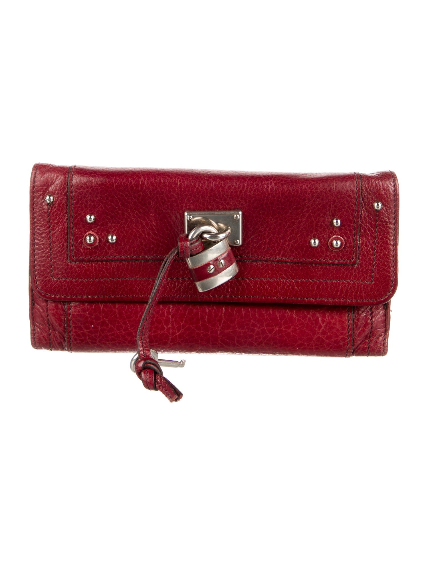Chloé Leather Continental Wallet - Red Wallets, Accessories - CHL326191 ...