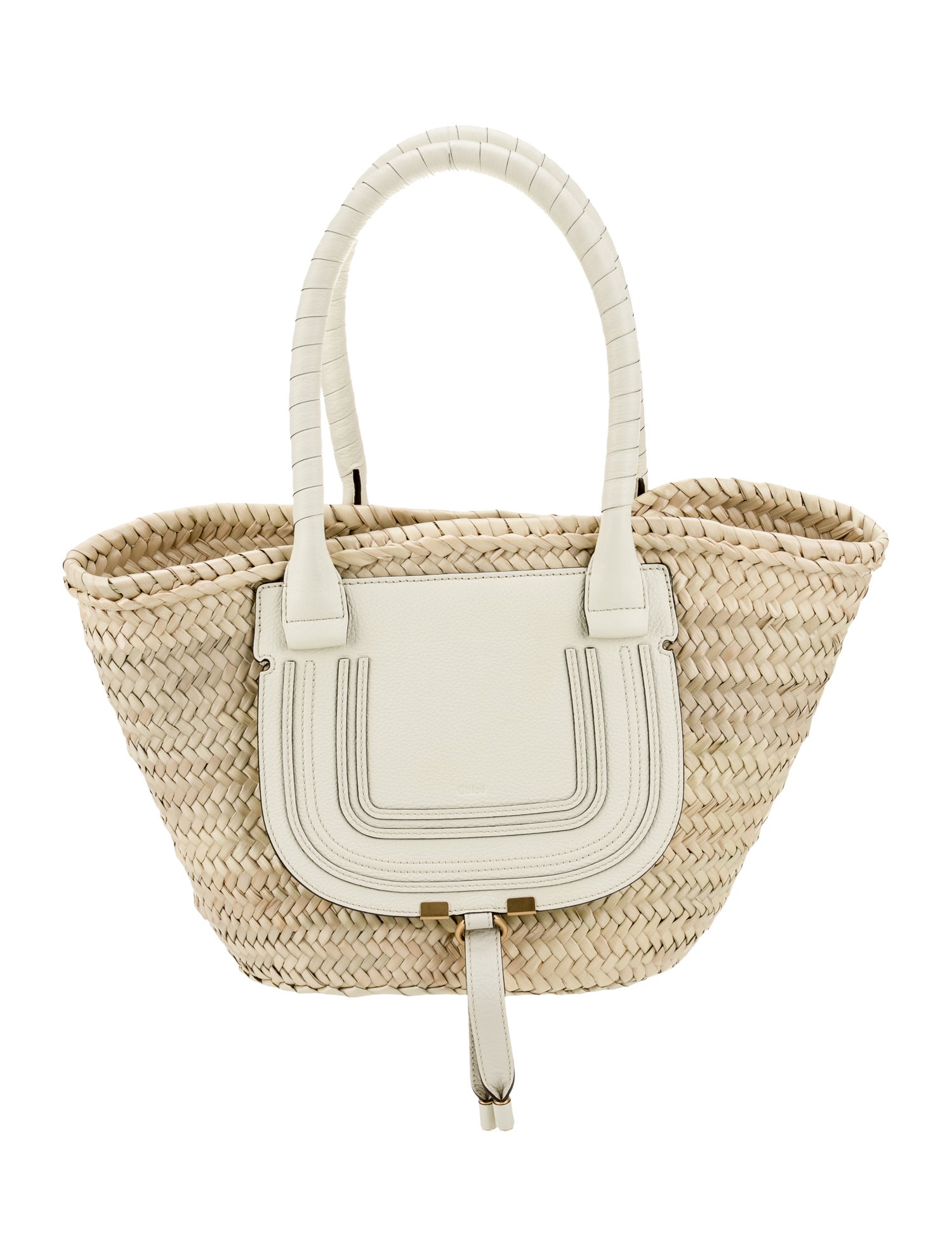 Chloé Raffia Shoulder Bag Medium - Neutrals Totes, Handbags - CHL326718 ...