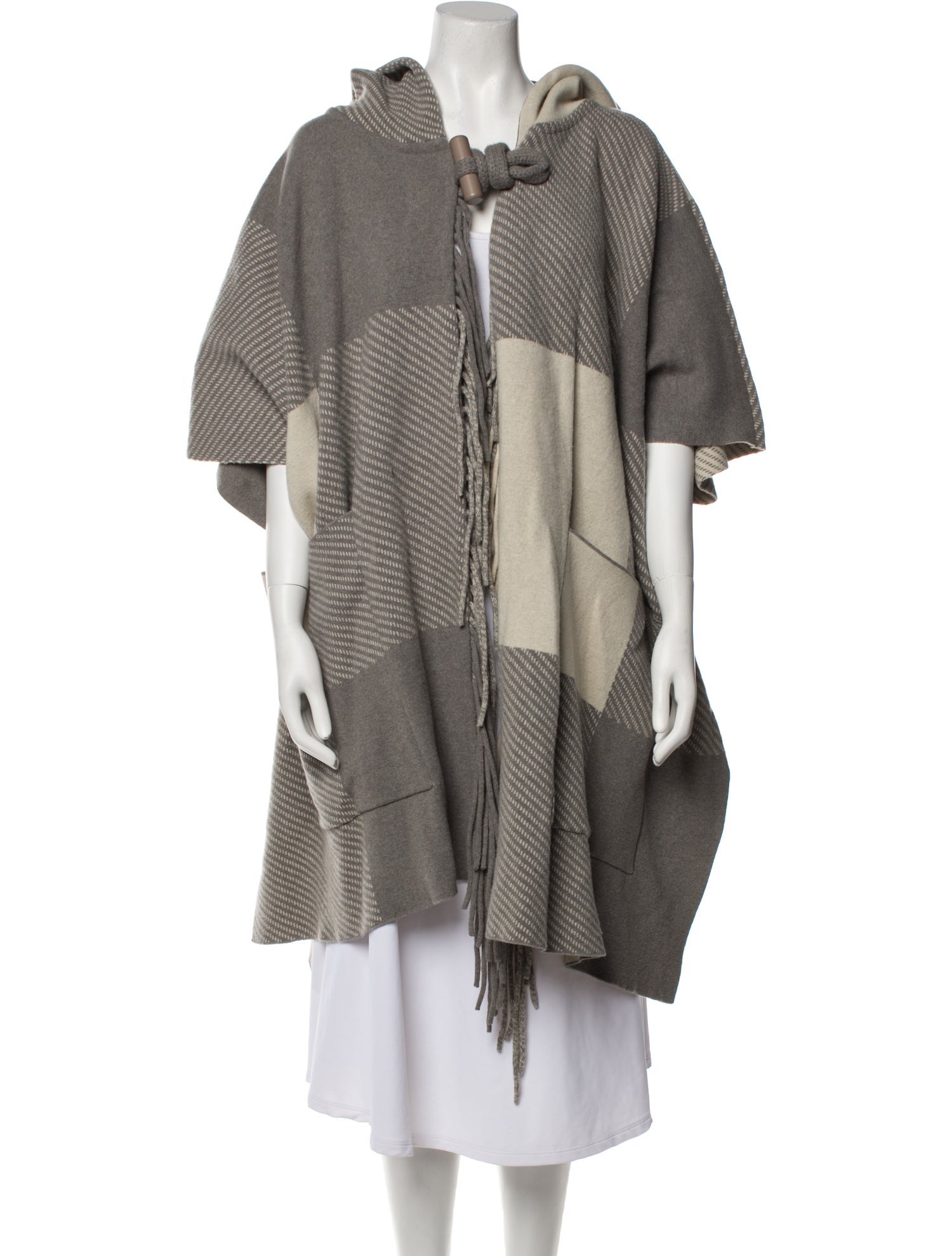 Chloé Wool Colorblock Pattern Sweater w/ Tags - Grey Knitwear, Clothing ...