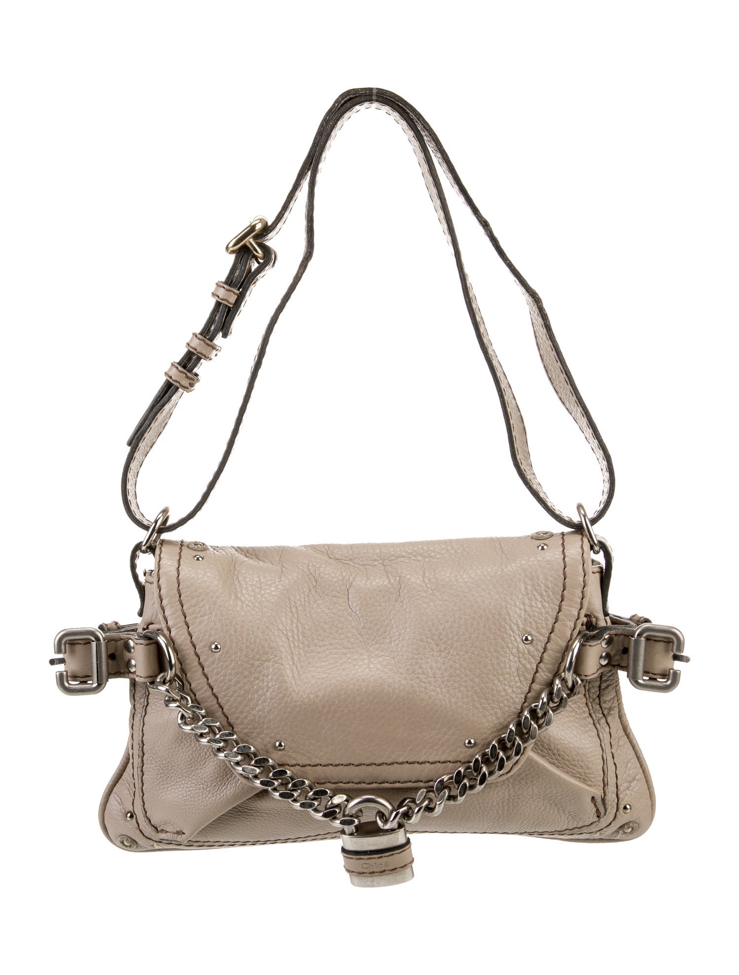 Chloé Leather Shoulder Bag - Neutrals Shoulder Bags, Handbags ...
