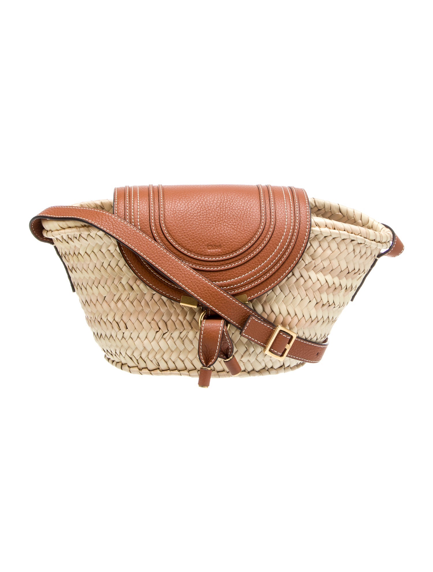 Chloé Raffia Crossbody Bag - Brown Crossbody Bags, Handbags - CHL334715 ...
