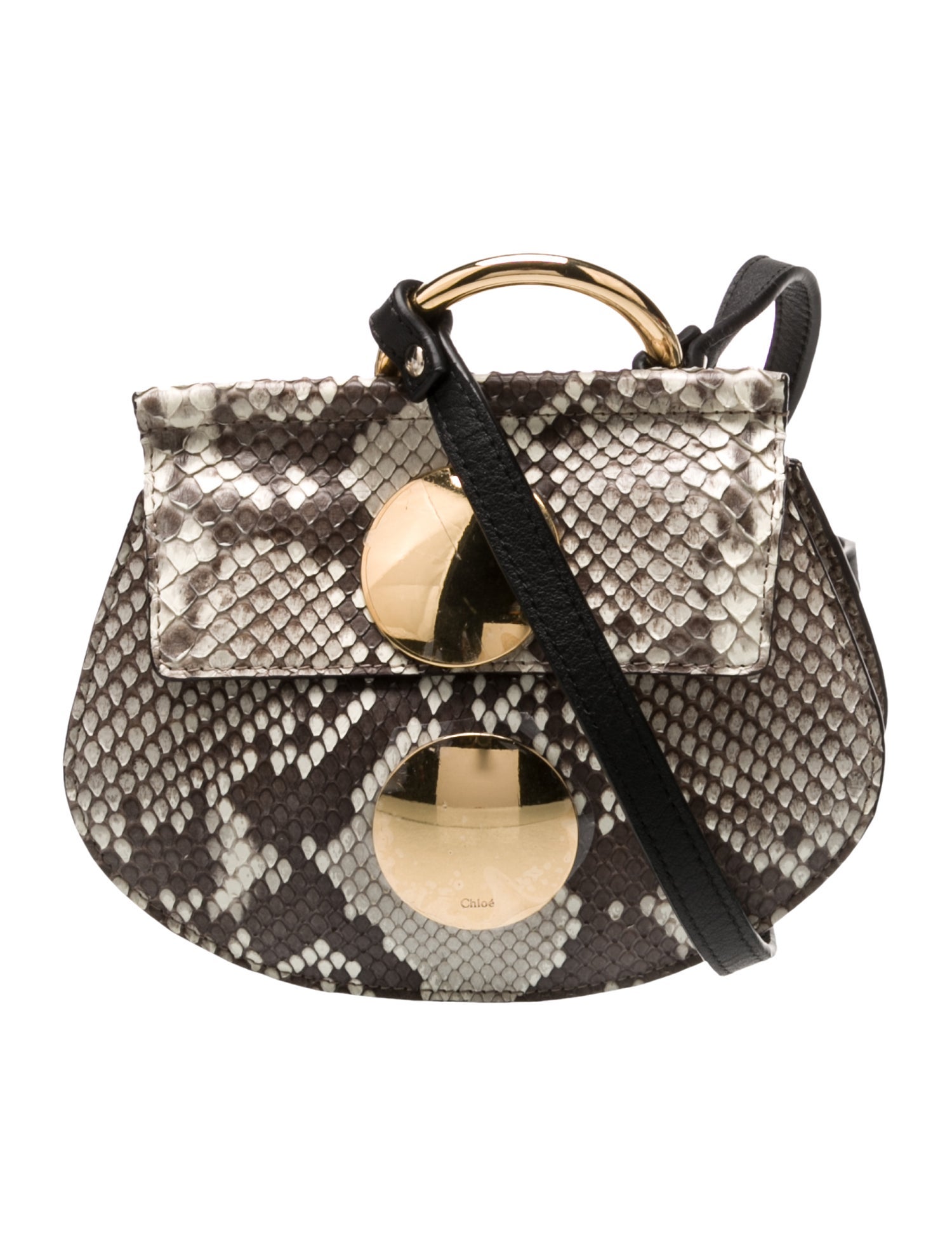 Chloé Snakeskin Shoulder Bag - Brown Shoulder Bags, Handbags ...