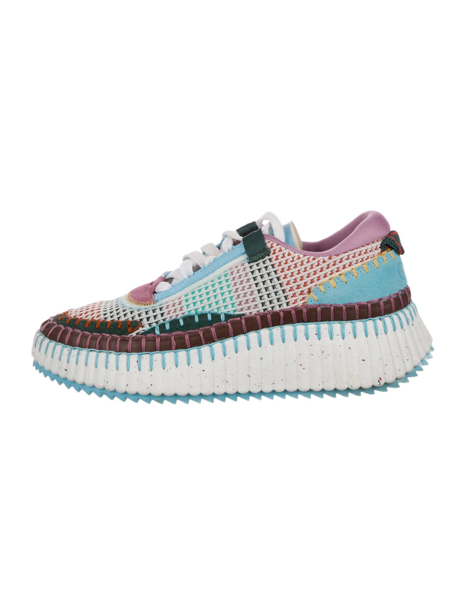Chloé Tweed Pattern Sneakers - Blue Sneakers, Shoes - CHL340090 | The ...