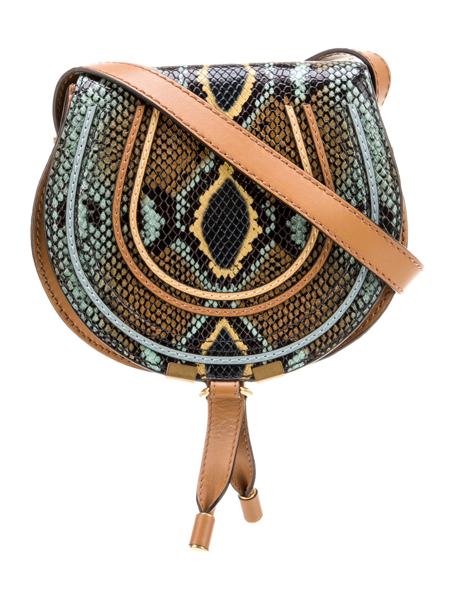 Chloé Python Minaudière - Brown Crossbody Bags, Handbags - CHL342817 ...