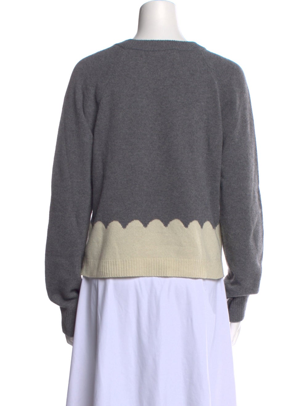 Chloé Wool Colorblock Pattern Sweater - Grey Knitwear, Clothing ...
