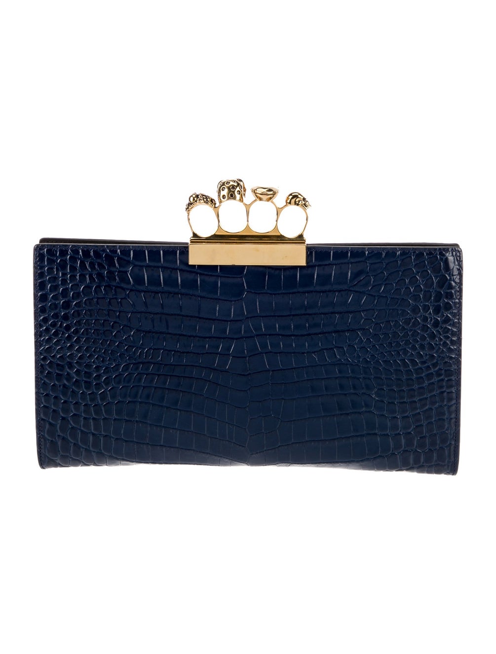 Alexander McQueen Skull Clutch - Blue Clutches, Handbags - CHL367482 ...