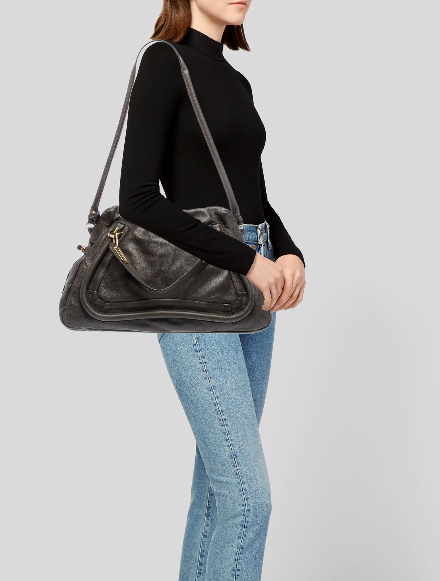 Chloé Leather Top Handle Bag - Brown Handle Bags, Handbags - CHL367974 ...