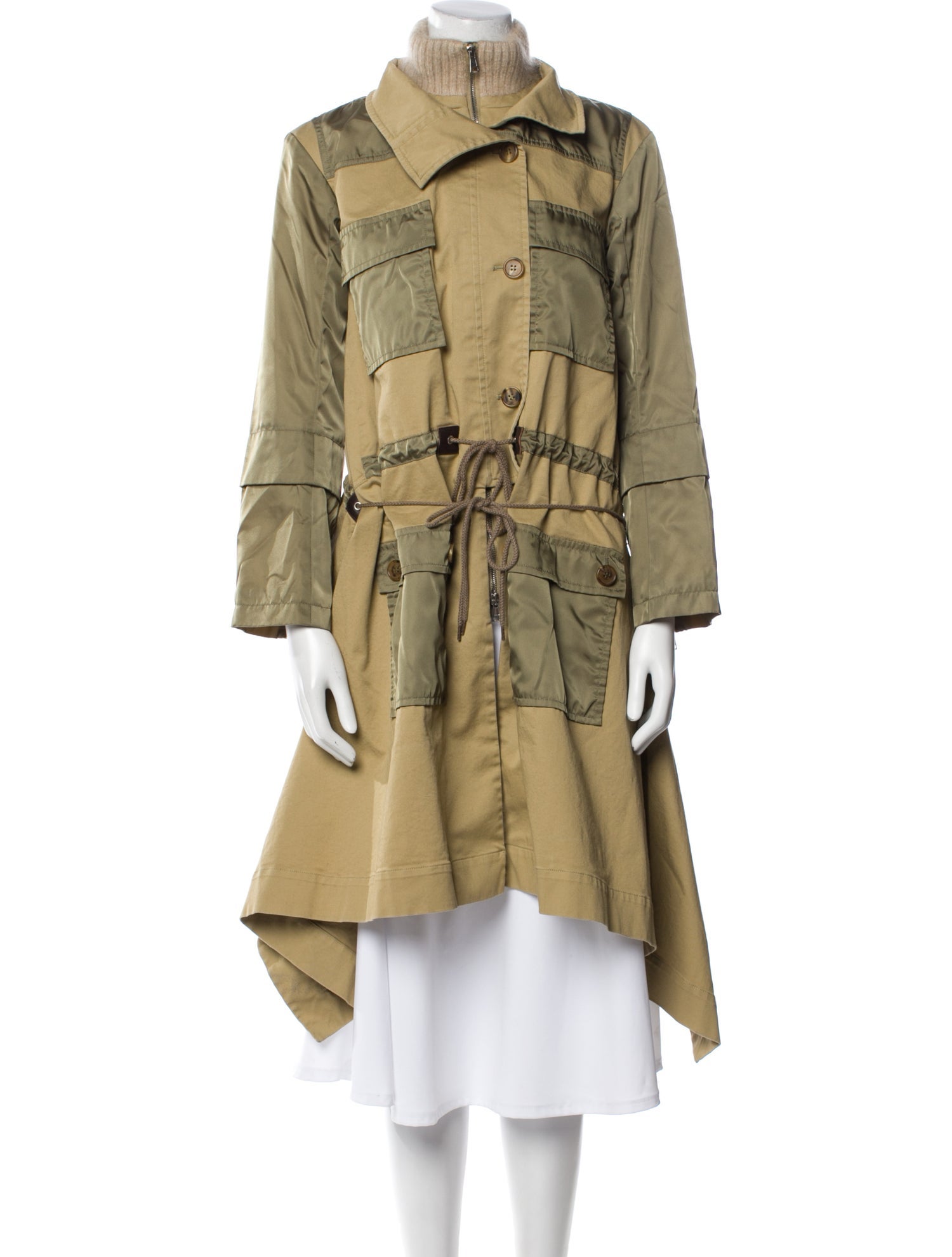 Chloé Nylon Trench Coat - Green Coats, Clothing - CHL368446 | The RealReal