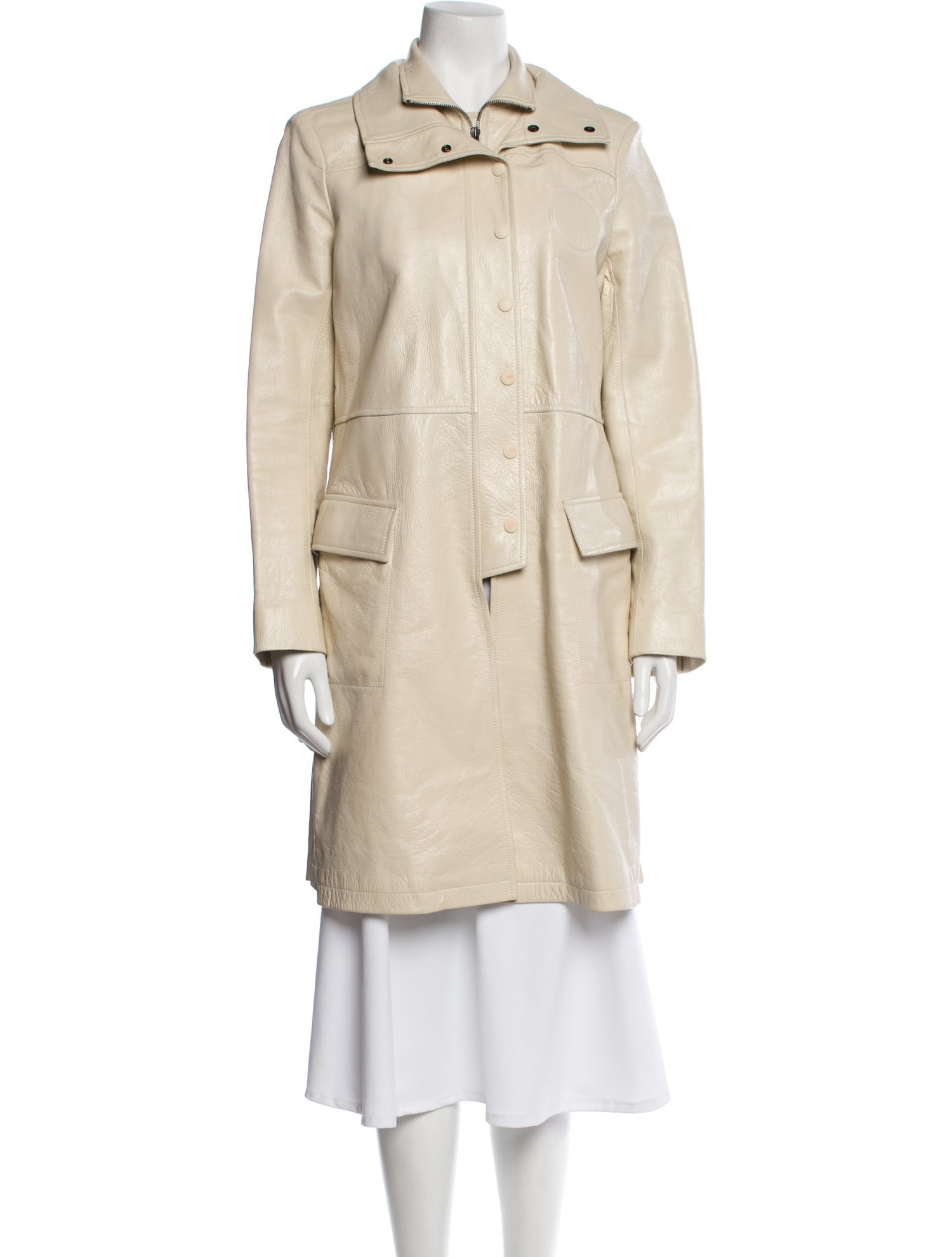Chloé Leather Trench Coat - Neutrals Coats, Clothing - CHL368908 | The ...