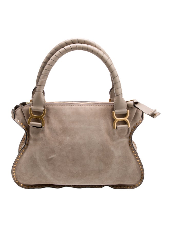 Chloé Suede Shoulder Bag - Grey Shoulder Bags, Handbags - CHL368932 ...