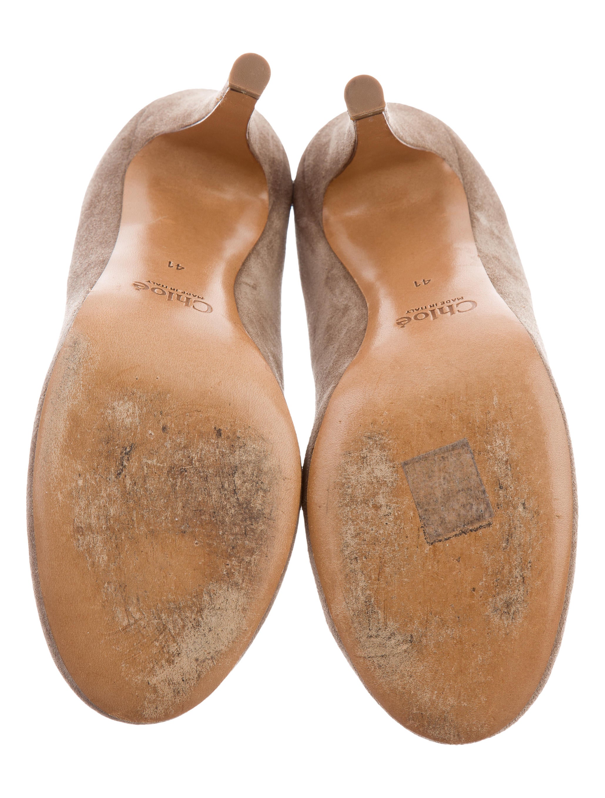 Chloé Suede Round-Toe Pumps - Shoes - CHL62777 | The RealReal