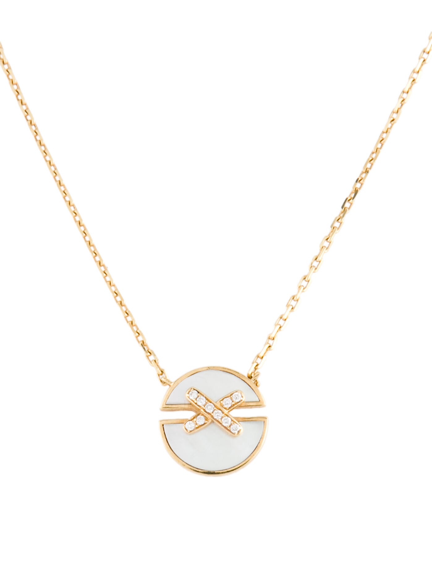 Chaumet 18K Mother of Pearl & Diamond 'Jeux de Liens Harmony' Necklace ...