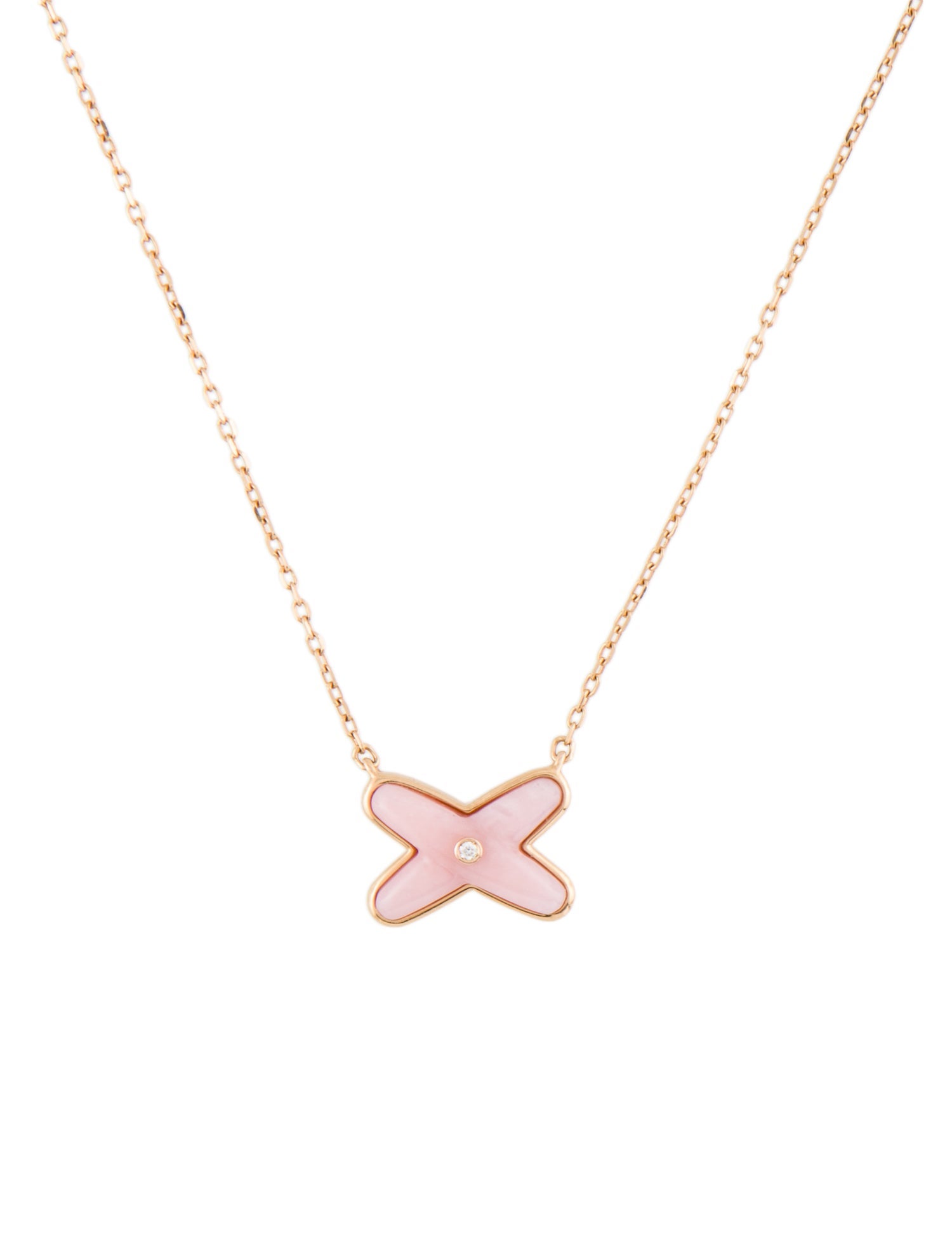 Chaumet 18K Opal & Diamond Jeux de Liens Pendant Necklace - 18K Rose ...