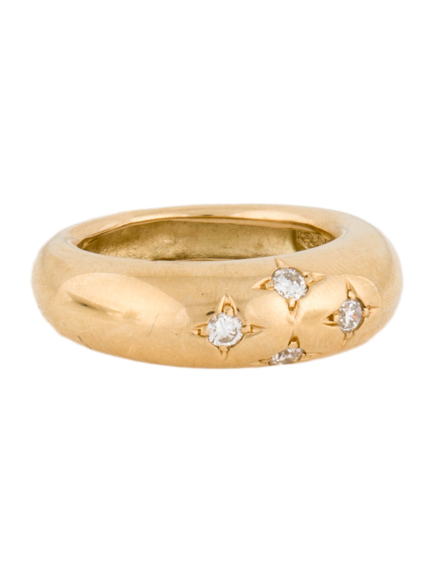Chaumet 18K Diamond Anneau Star Ring - 18K Yellow Gold Band, Rings ...