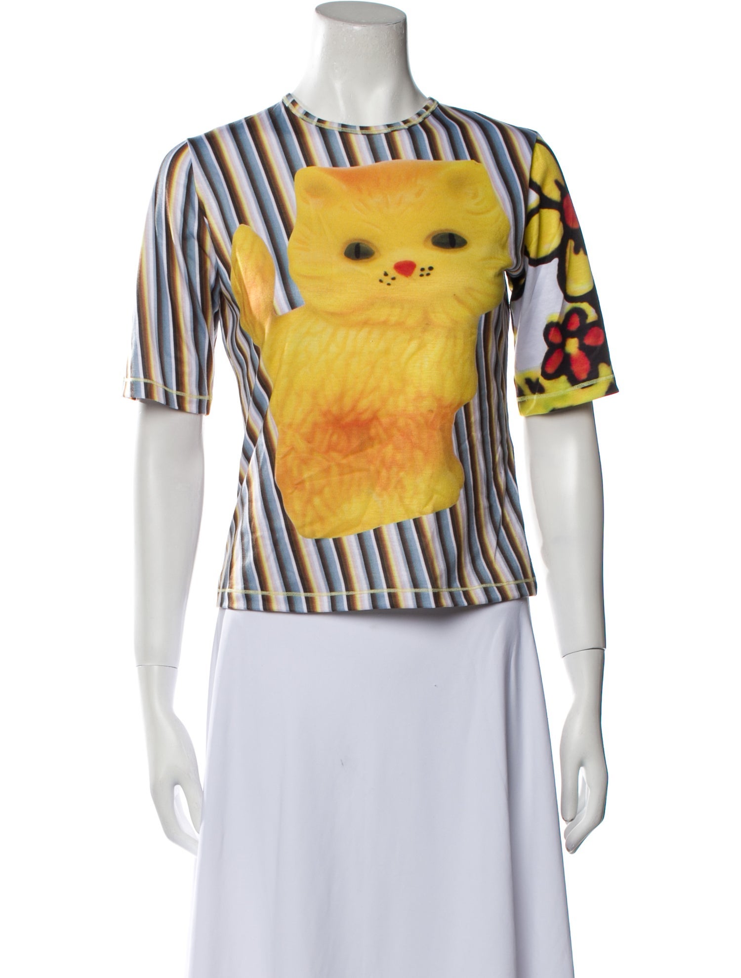 Chopova Lowena Printed Crew Neck T-Shirt - Yellow Tops, Clothing ...