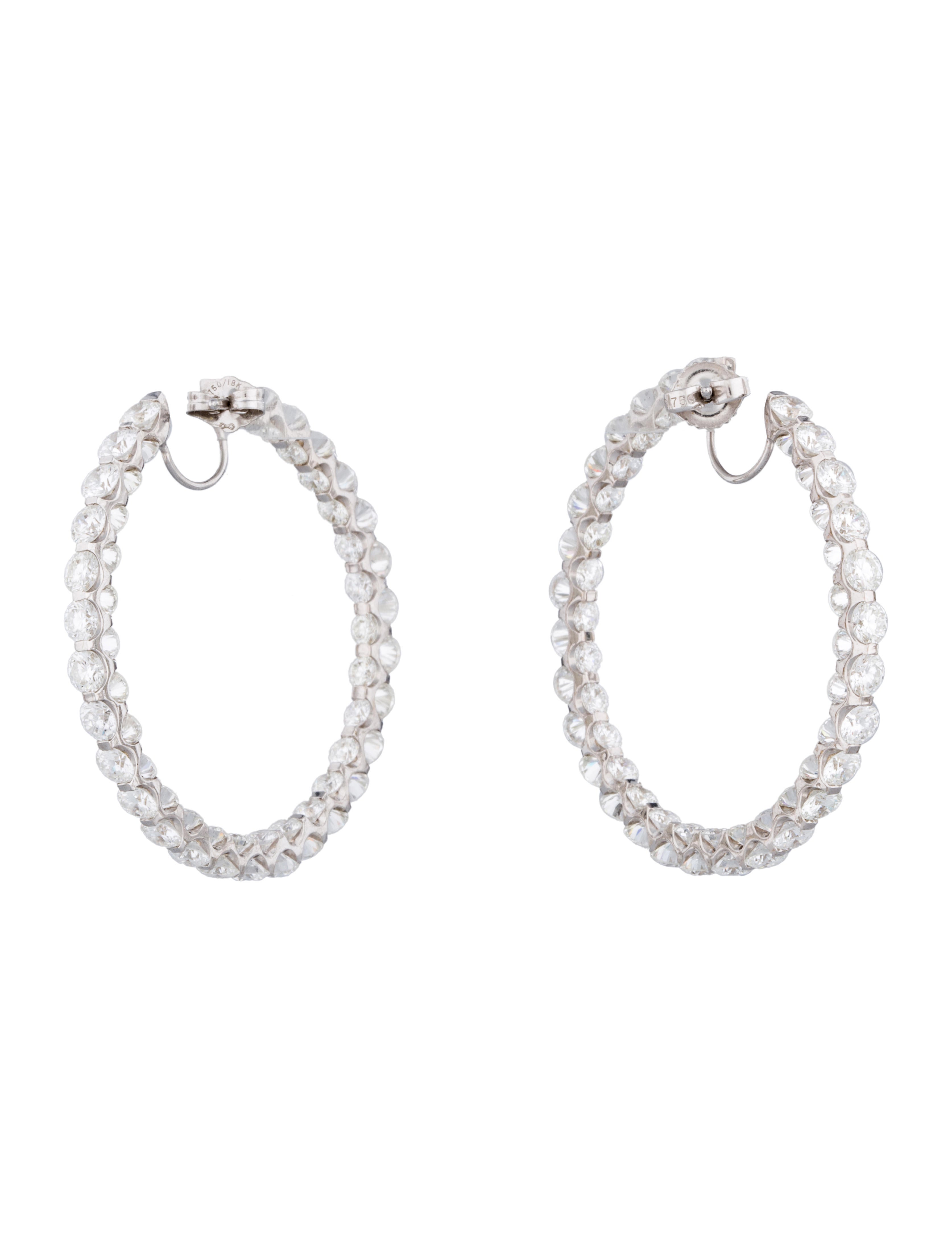 Chopard 14.51ctw Diamond Hoop Earrings - Earrings - CHP20257 | The RealReal