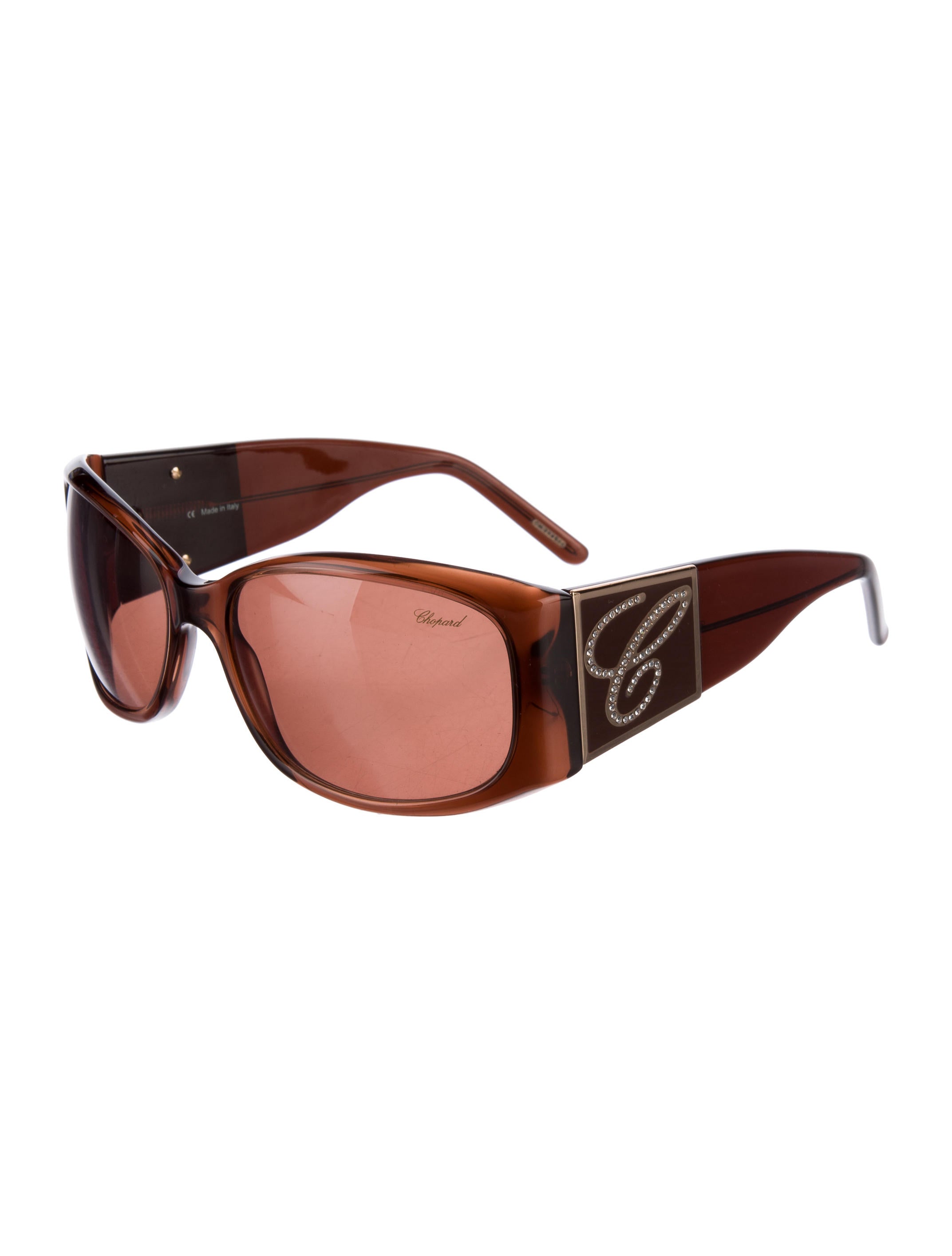 Chopard Embellished Tinted Sunglasses - Brown Sunglasses, Accessories ...